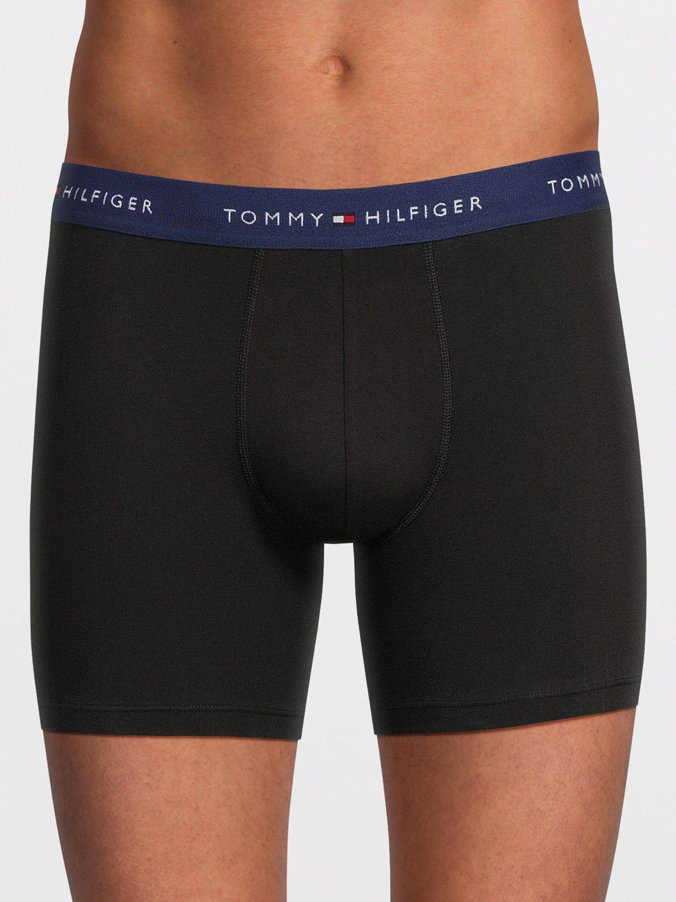 Tommy Hilfiger 3 Pack Signature Cotton Boxer Briefs - Black | Very