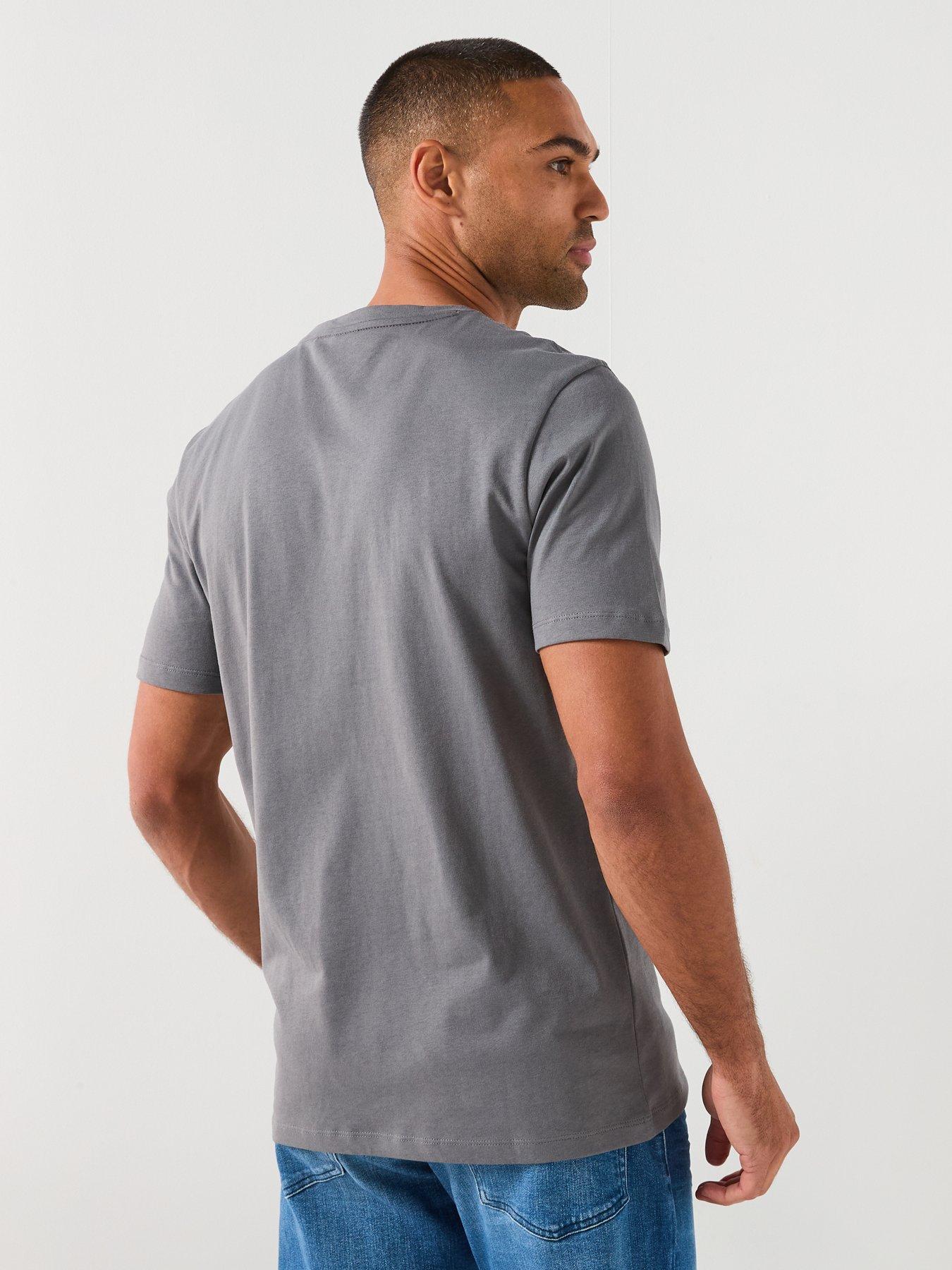 BOSS Tales Relaxed Fit Tonal Patch Logo T-shirt - Light Grey | Very