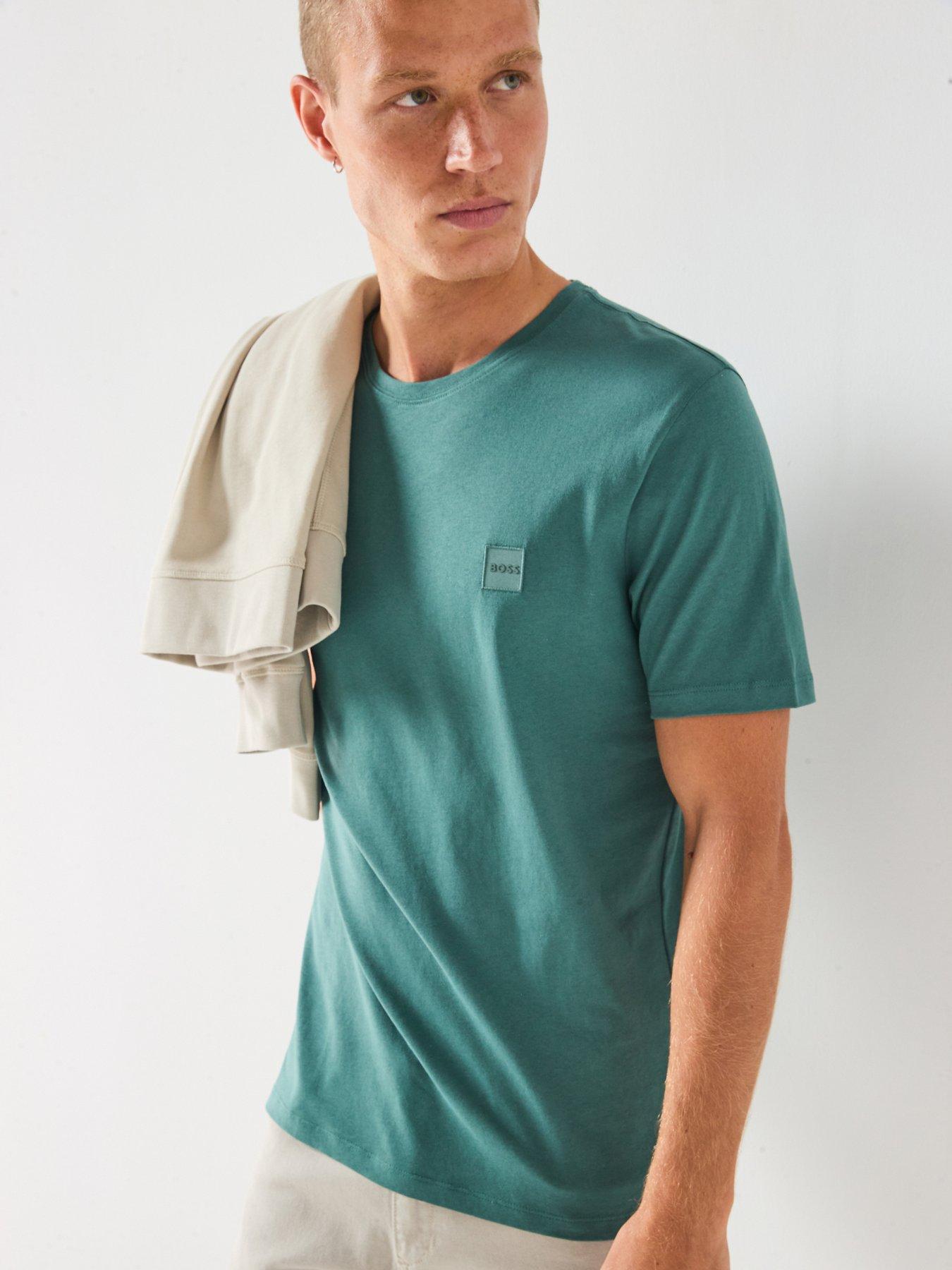 BOSS Tales Relaxed Fit Tonal Patch Logo T-Shirt - Green | Very