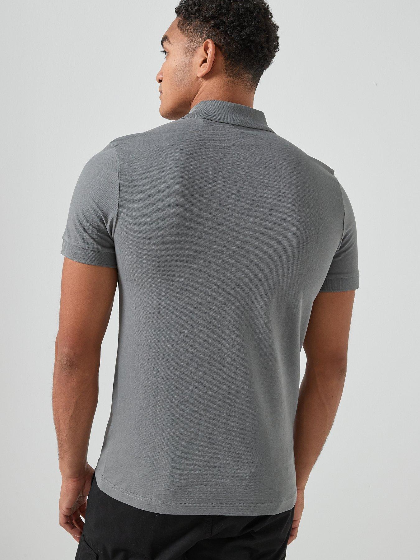 BOSS Passenger Slim Fit Polo Shirt - Light Grey | Very