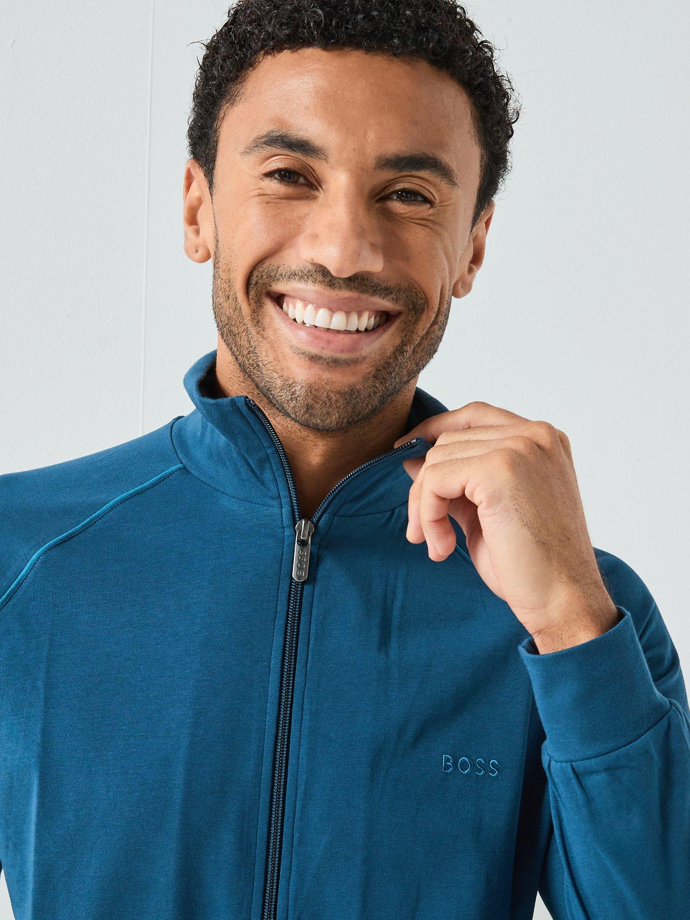 BOSS Bodywear Mix & Match Lounge Track Top - Blue | Very