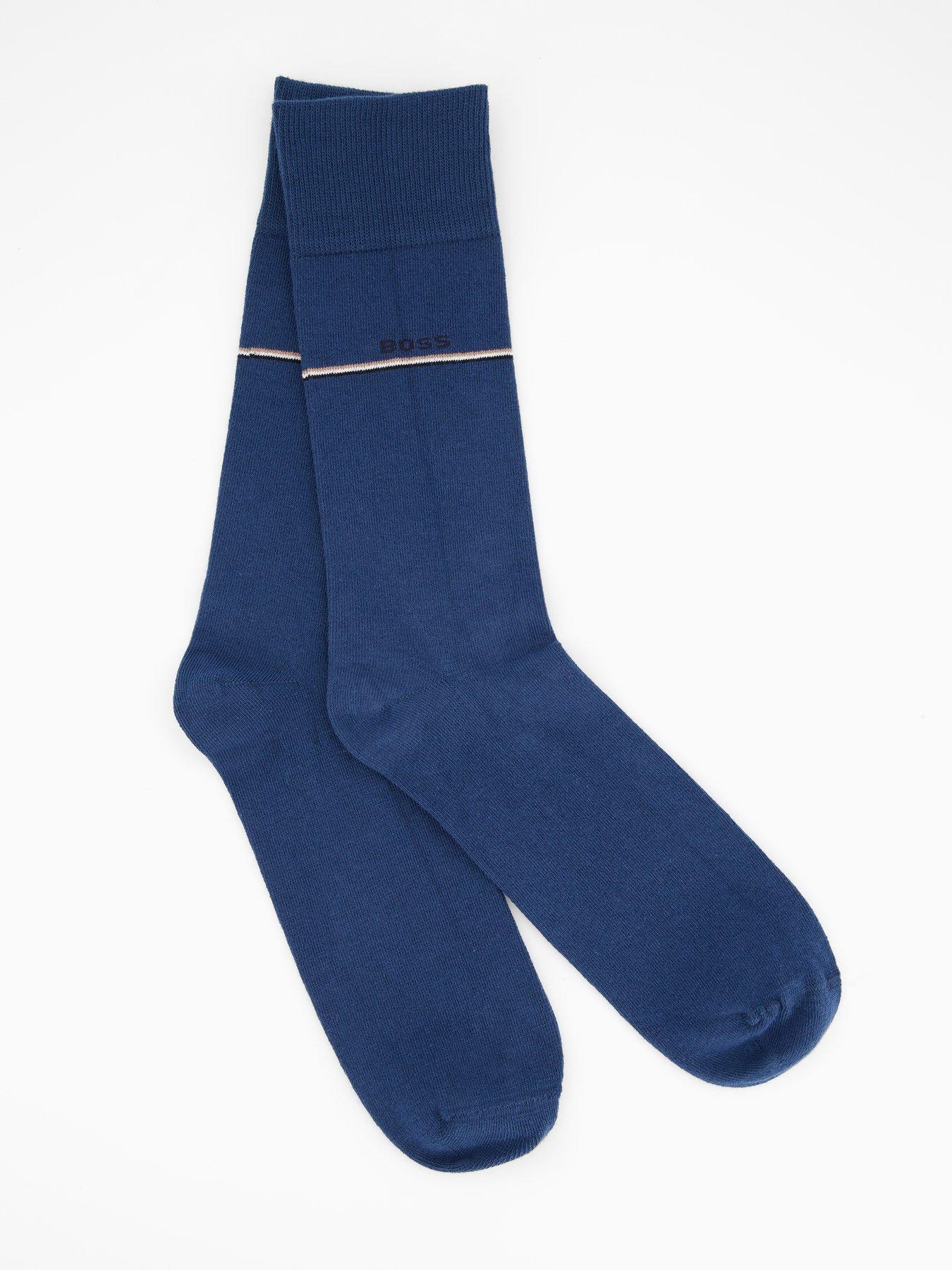 BOSS Bodywear 3 Pack Argyle Crew Sock Gift Set - Blue | Very