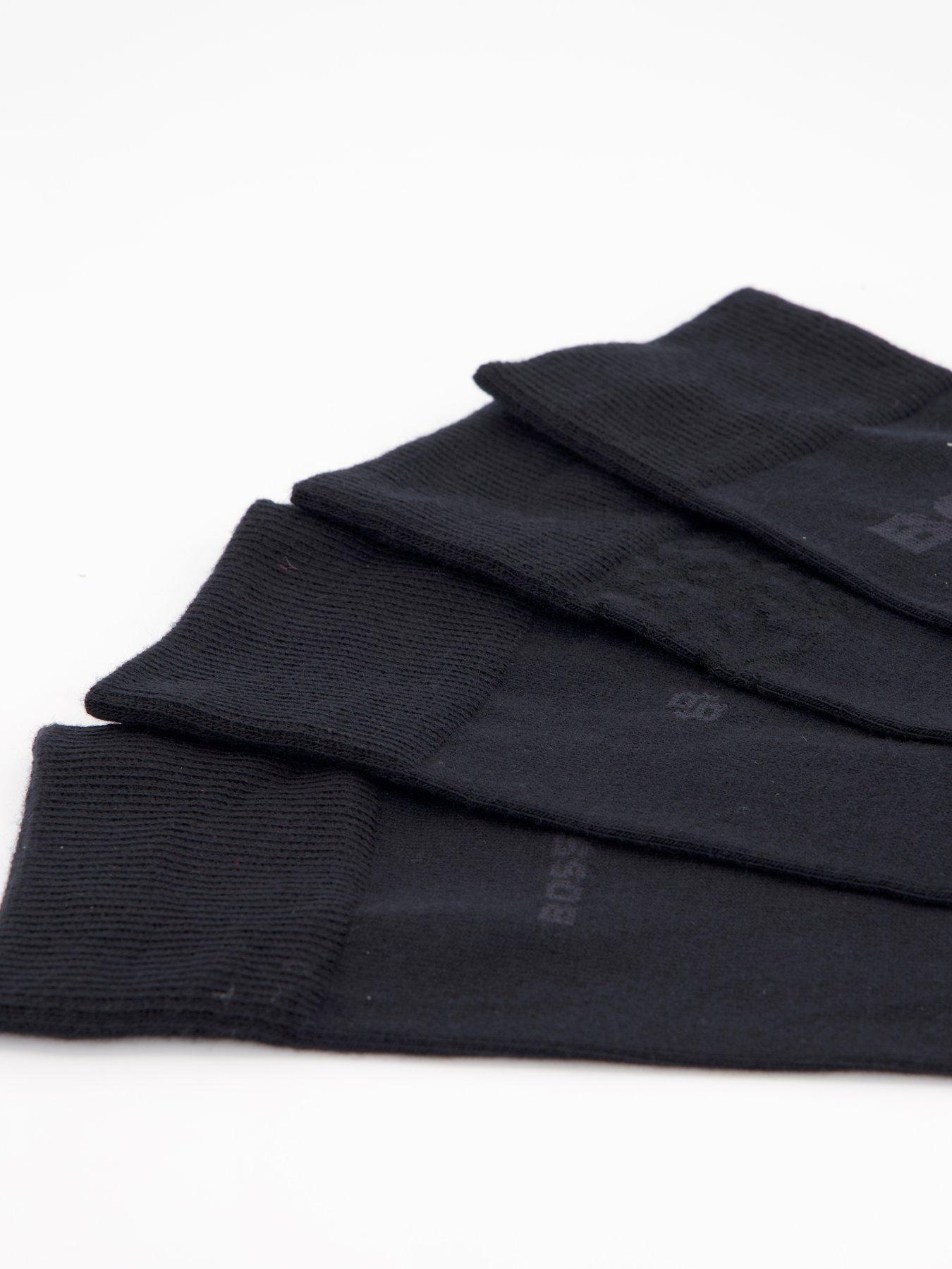 BOSS Bodywear 4 Pack Iconic Tonal Crew Sock Gift Set - Black | Very