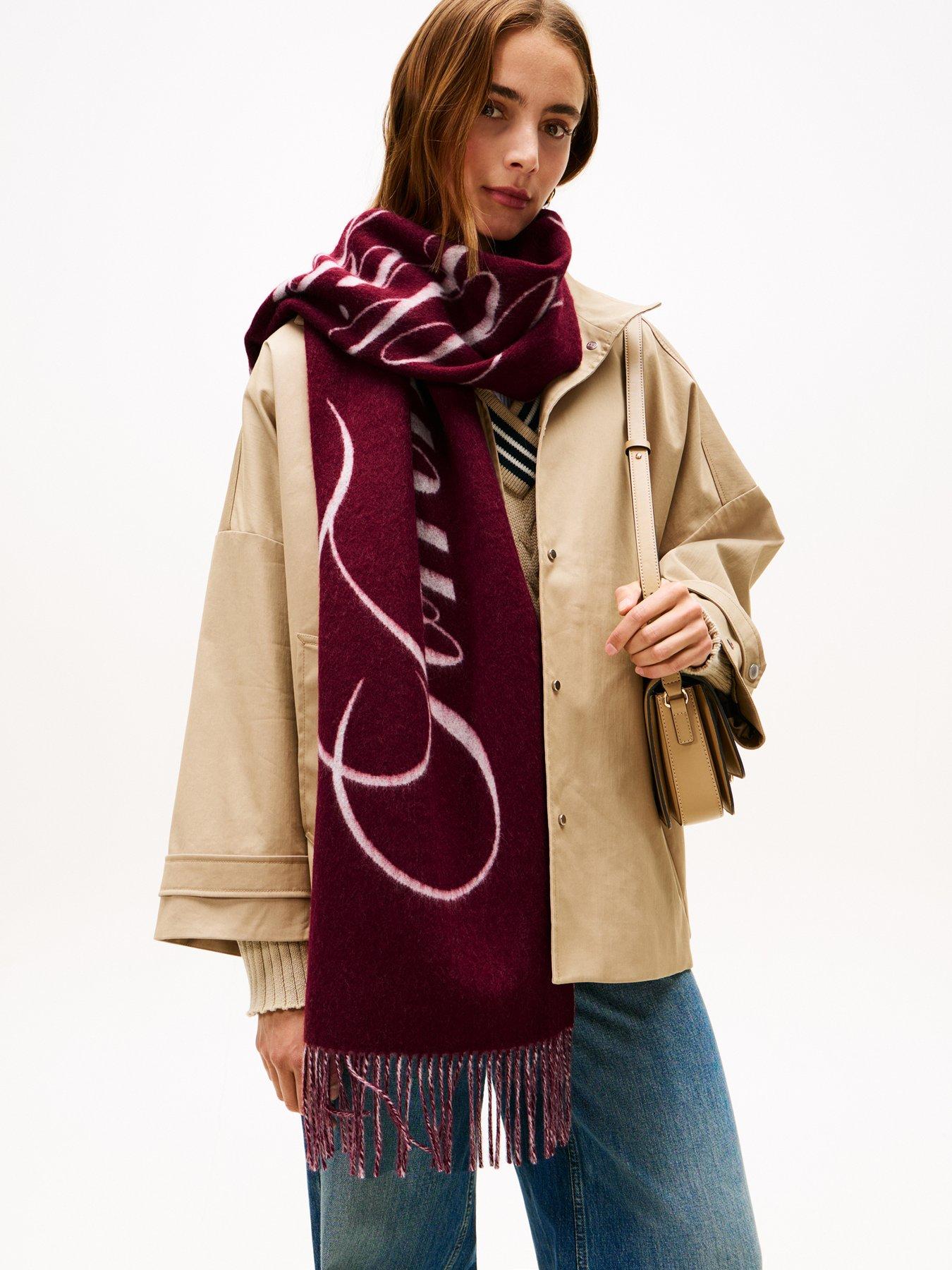 Tommy Hilfiger Script Logo Scarf - Pink | Very