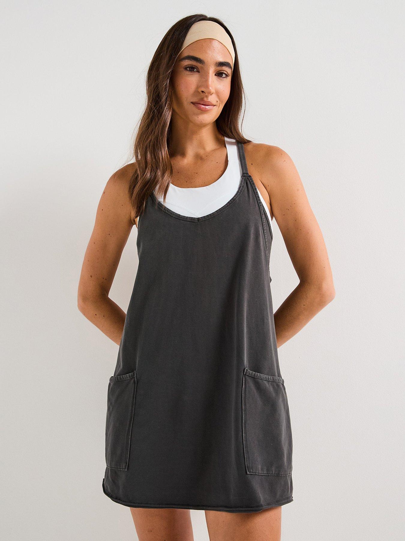FP Movement Womens Training Hot Shot Mini Dress - Black | Very