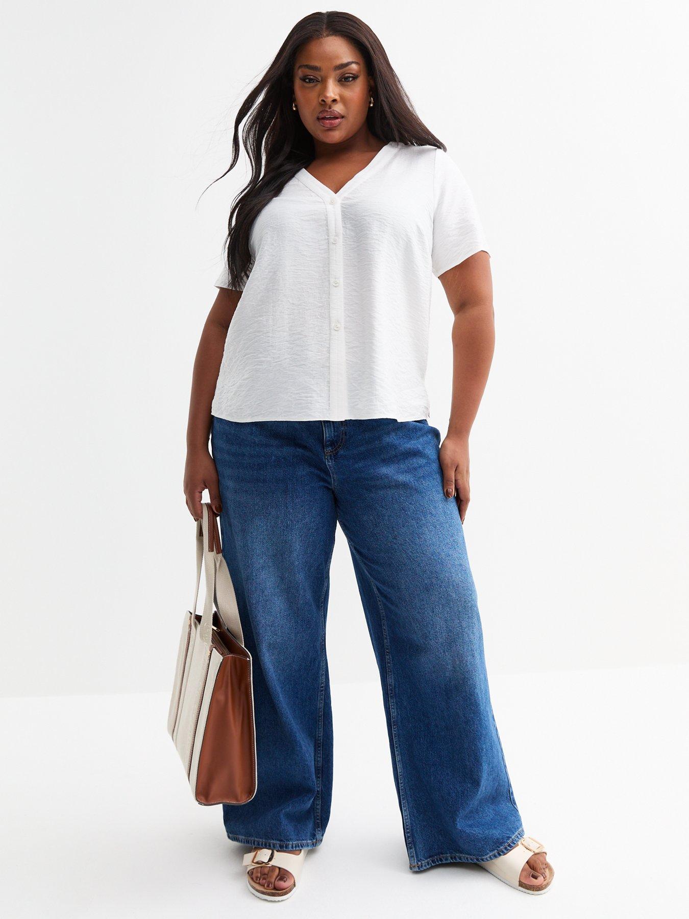 New Look Curves Button Up Top - White | Very
