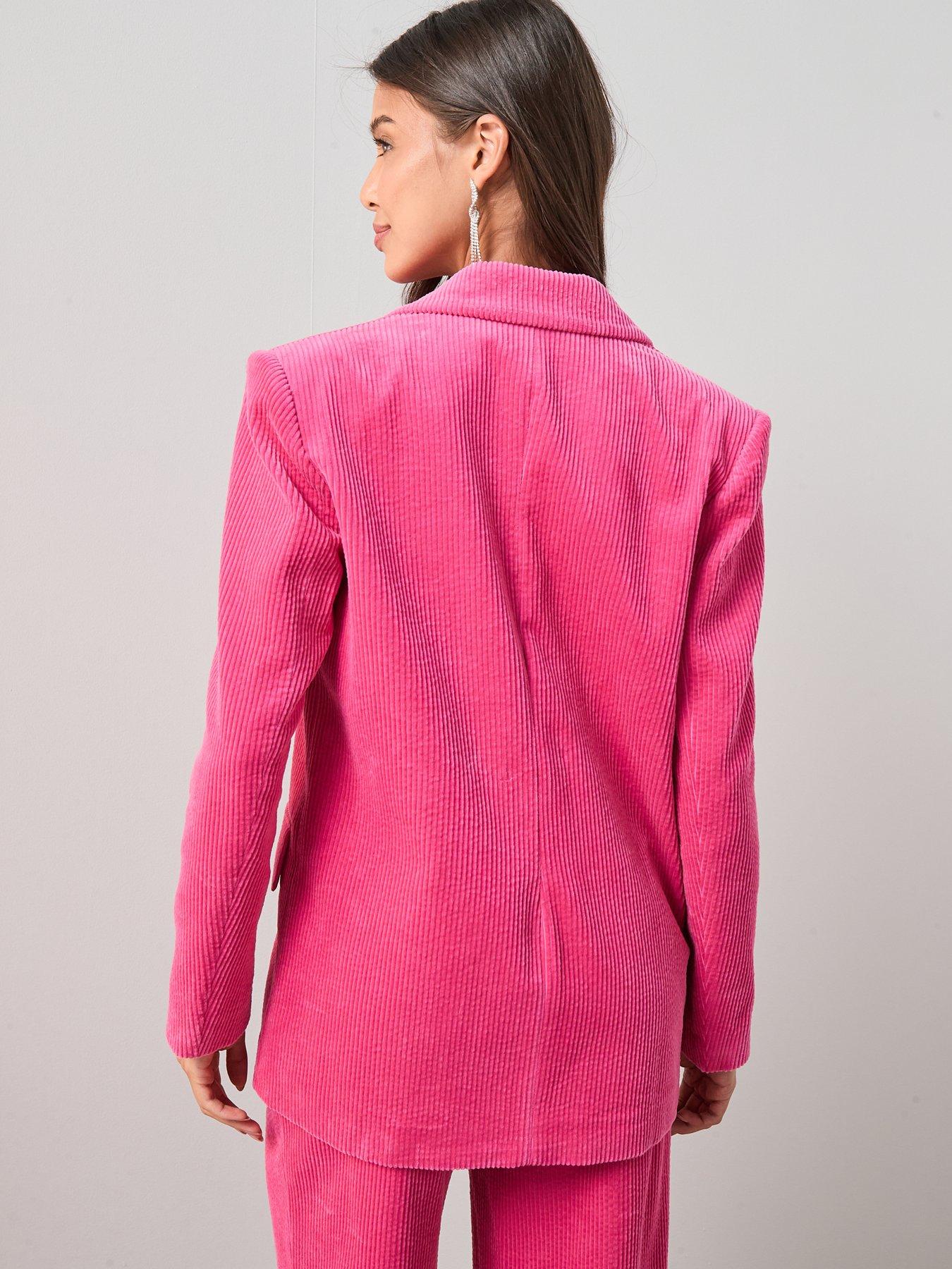 The Very Collection Cord Double Breasted Blazer - Pink | Very