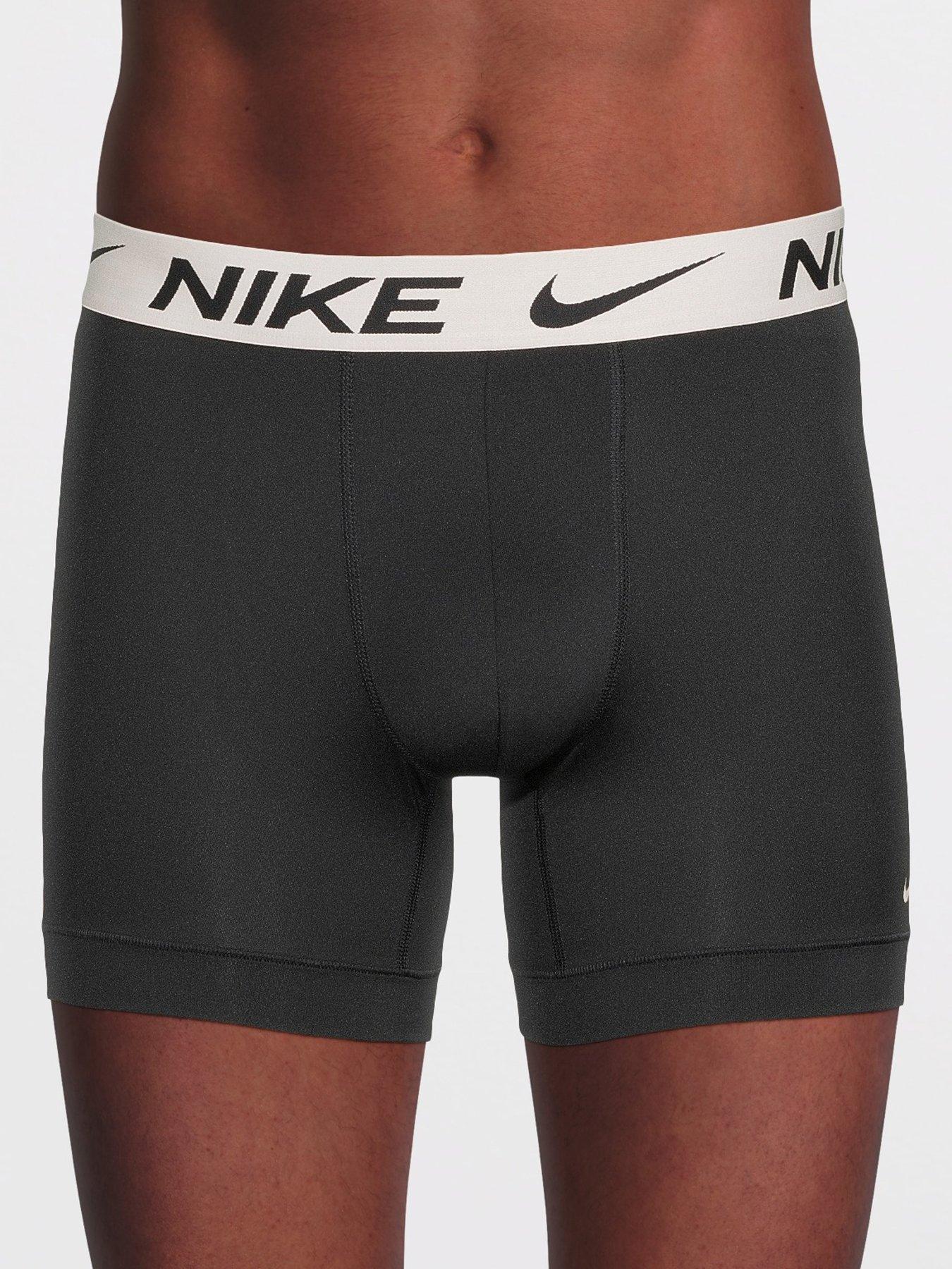 Nike Essential Micro 3 Pack Boxer Briefs - Black | Very
