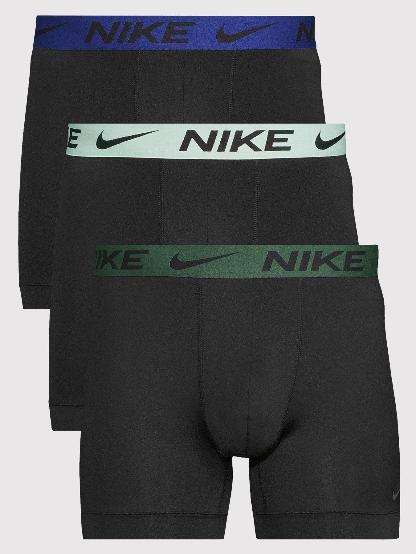 Nike Essential Micro 3 Pack Boxer Briefs - Black | Very