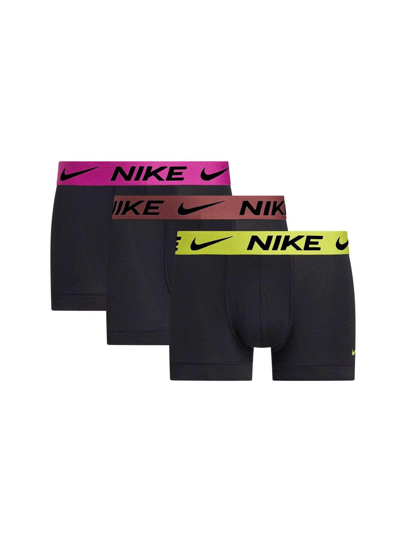 Nike Essential Micro 3 Pack Trunks - Black | Very