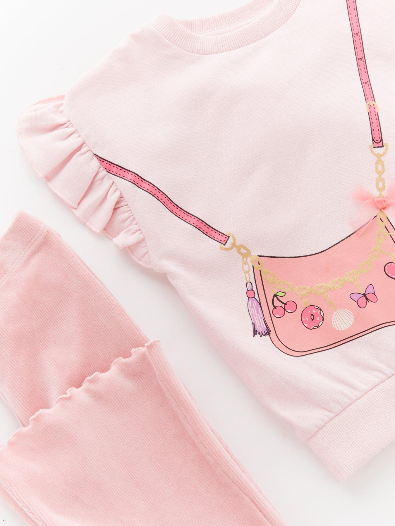 The Very Collection Girls Cord Legging And Sweatshirt Set - Pink | Very