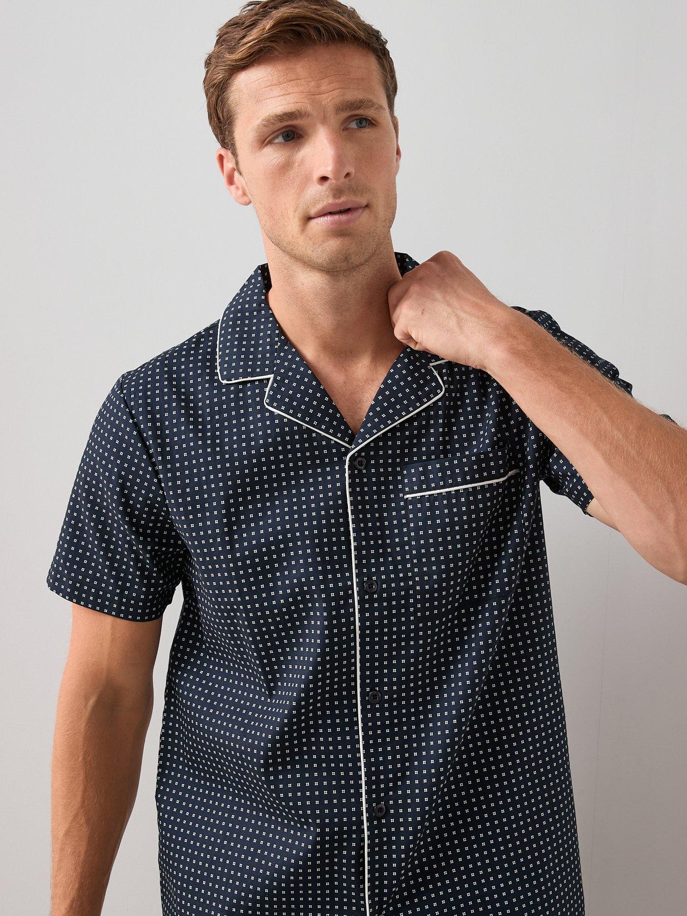 The Very Collection Pure Cotton Geo Print Short & Shirt Revere ...