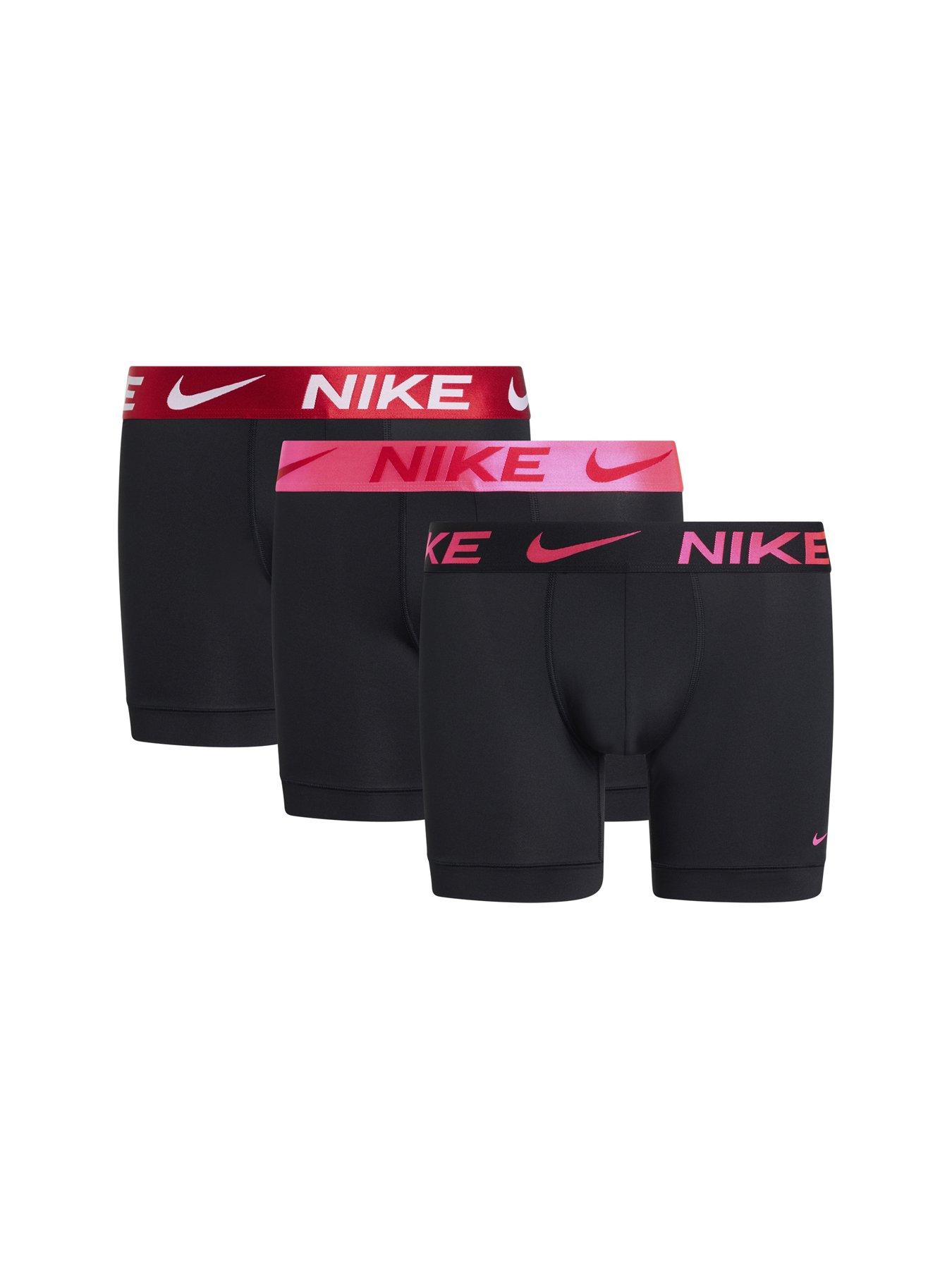 Nike Essential Micro 3 Pack Boxer Briefs - Black | Very