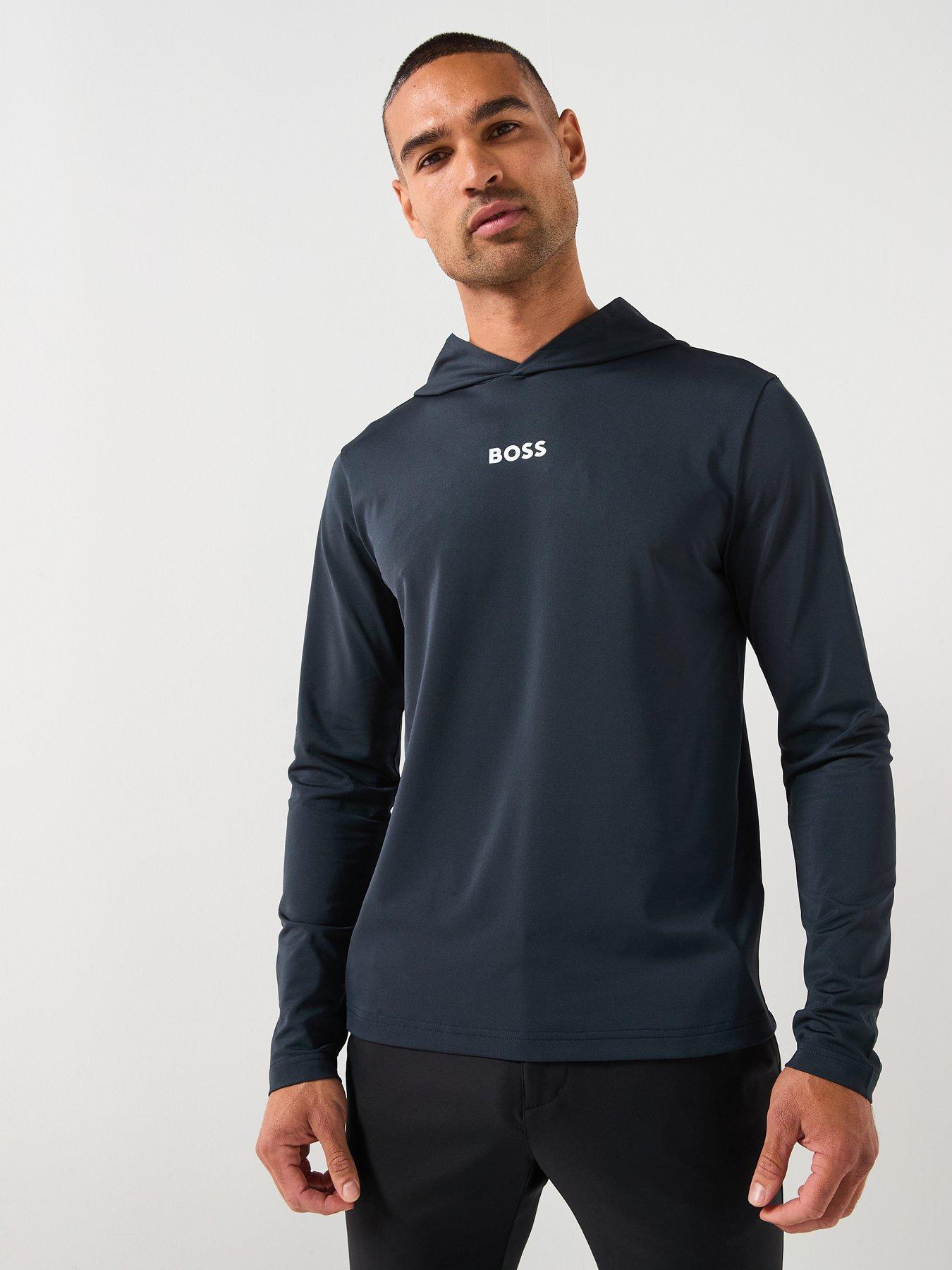 BOSS Mens Golf Scott Active Hoody - Navy | Very