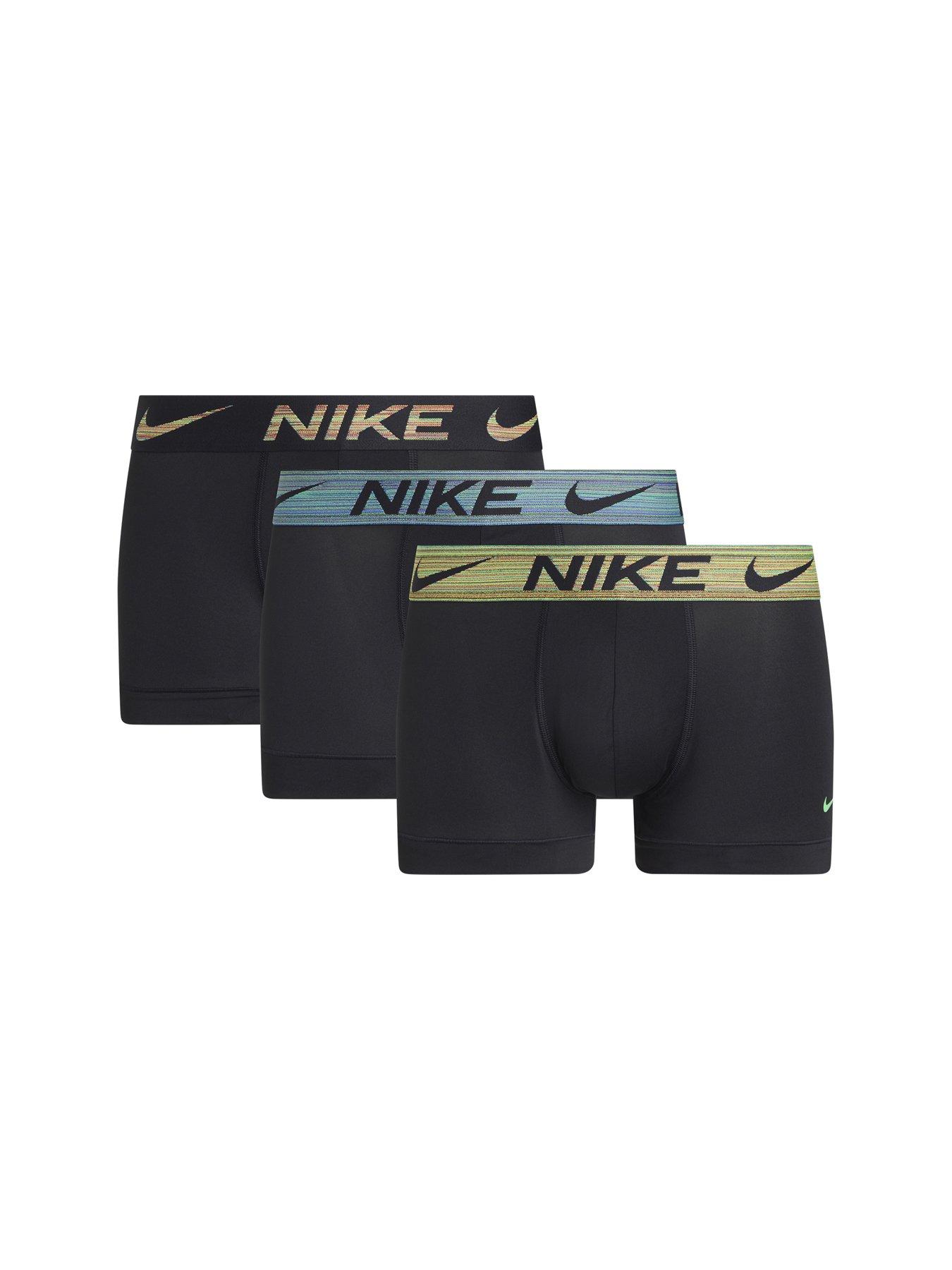 Nike Essential Micro 3 Pack Trunks - Black | Very