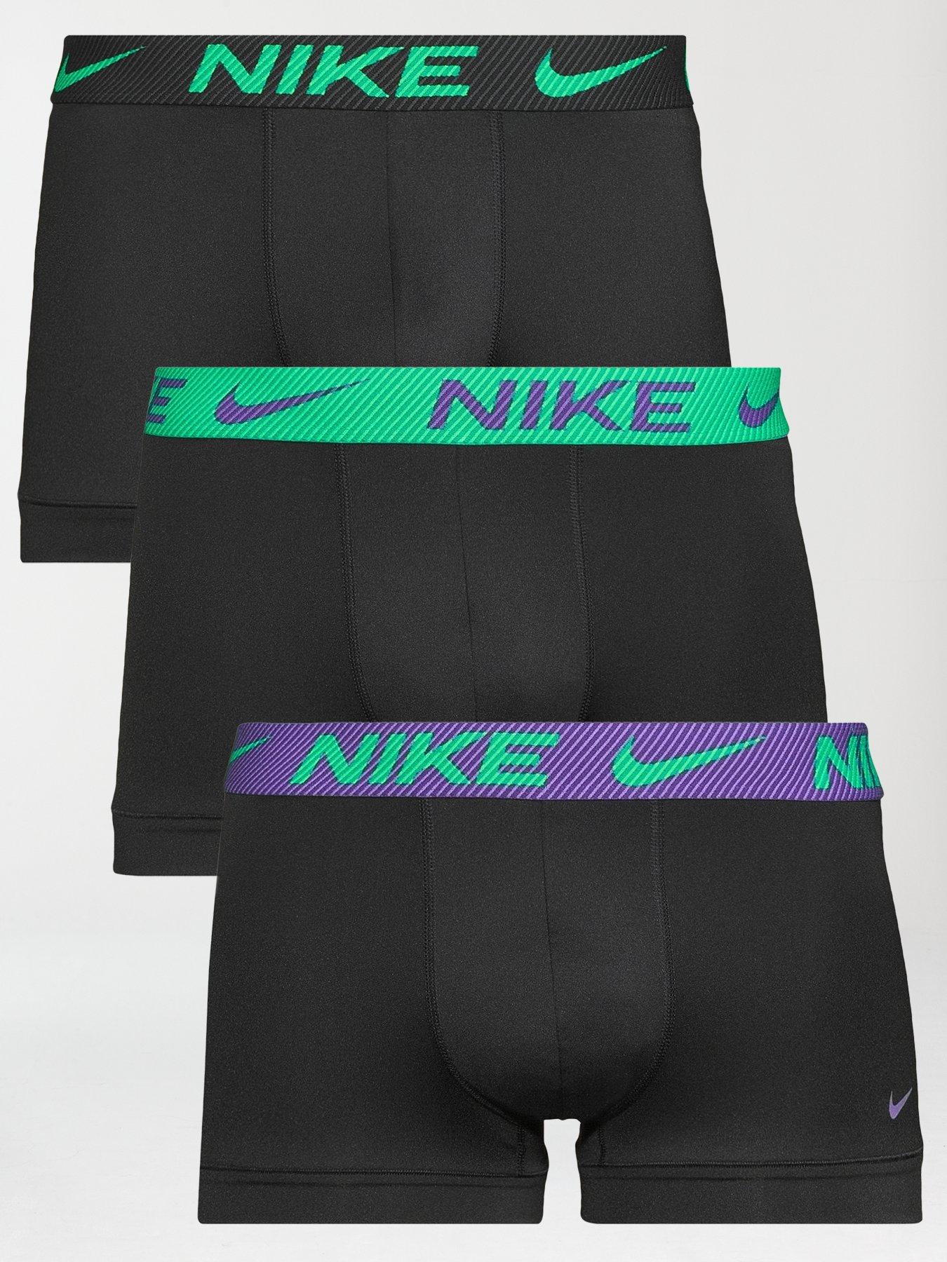 Nike Essential Micro 3 Pack Trunks - Black | Very