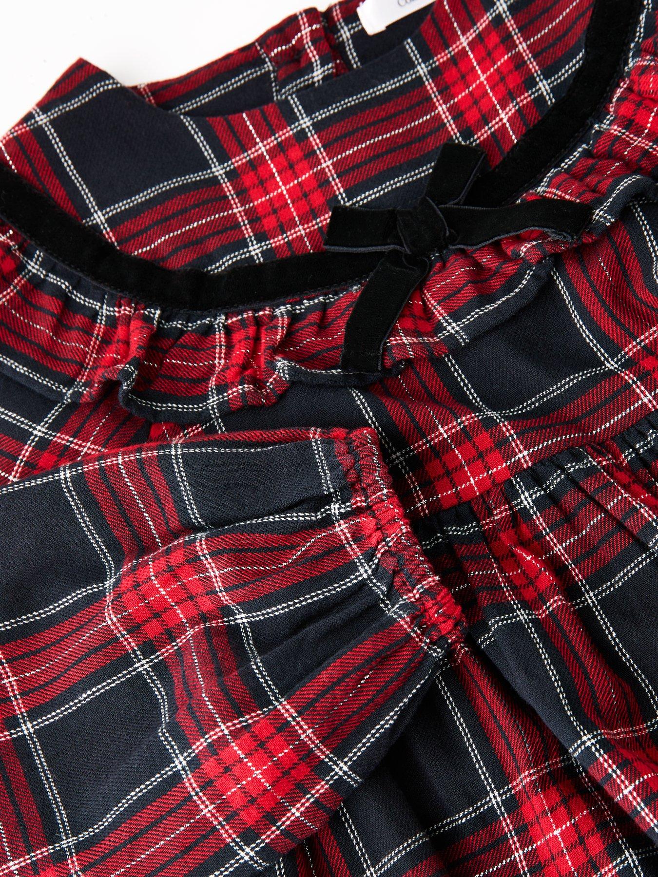The Very Collection Girls Frill Check Dress - Red | Very