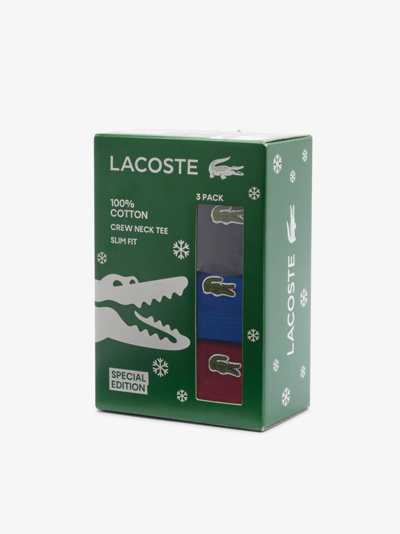 Lacoste 3 Pack Short Sleeve T-shirt - Multi | Very