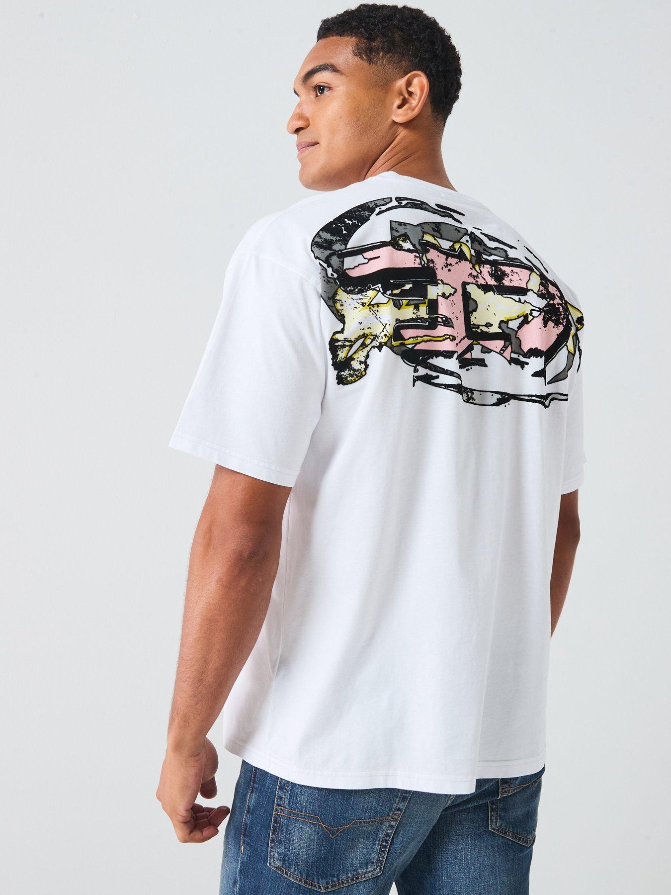 Diesel Back Print Graphic T-Shirt- White | Very