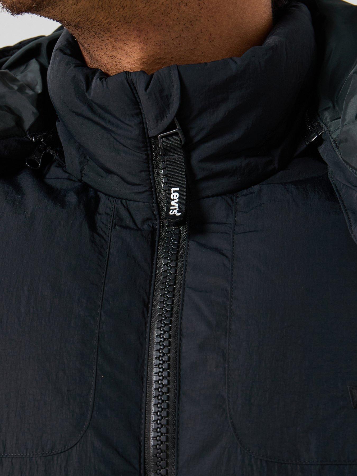 Levi's Rockridge Hooded Short Padded Jacket - Black | Very