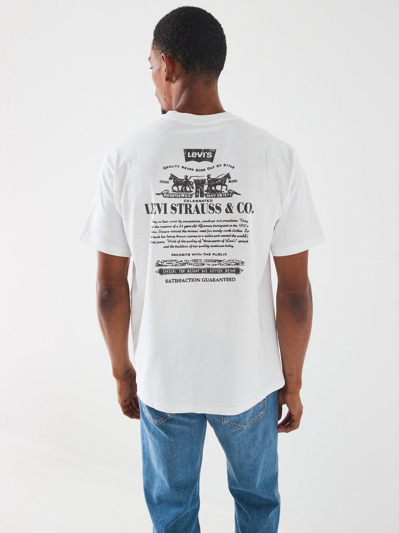 Levi's Vintage Fit Graphic Back Print Short Sleeve T-Shirt- White | Very