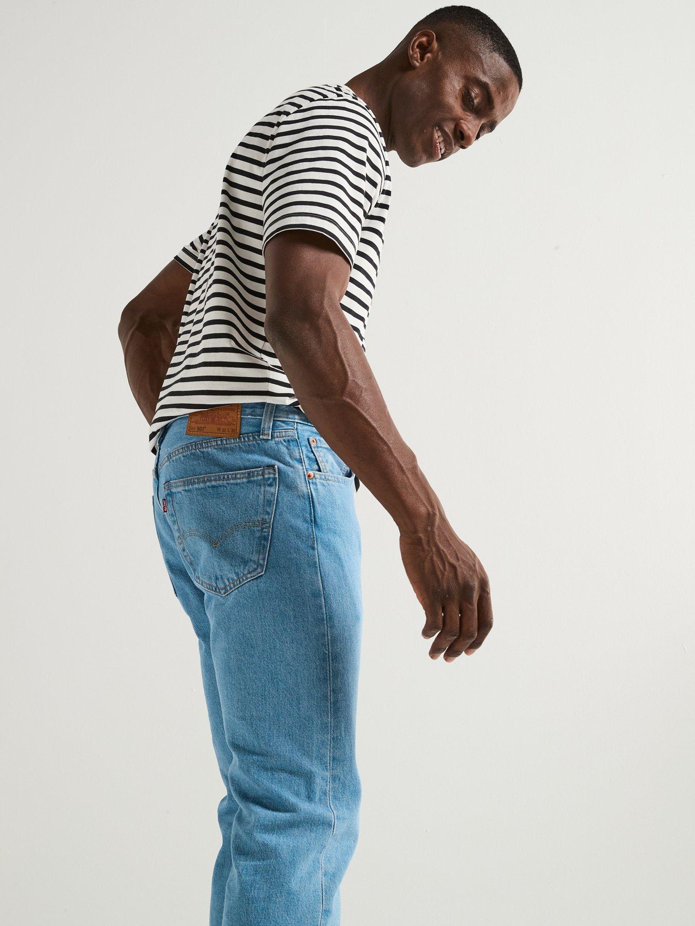 Levi's Levis Original 501 Straight Fit Jeans - Ferry Building - Light ...