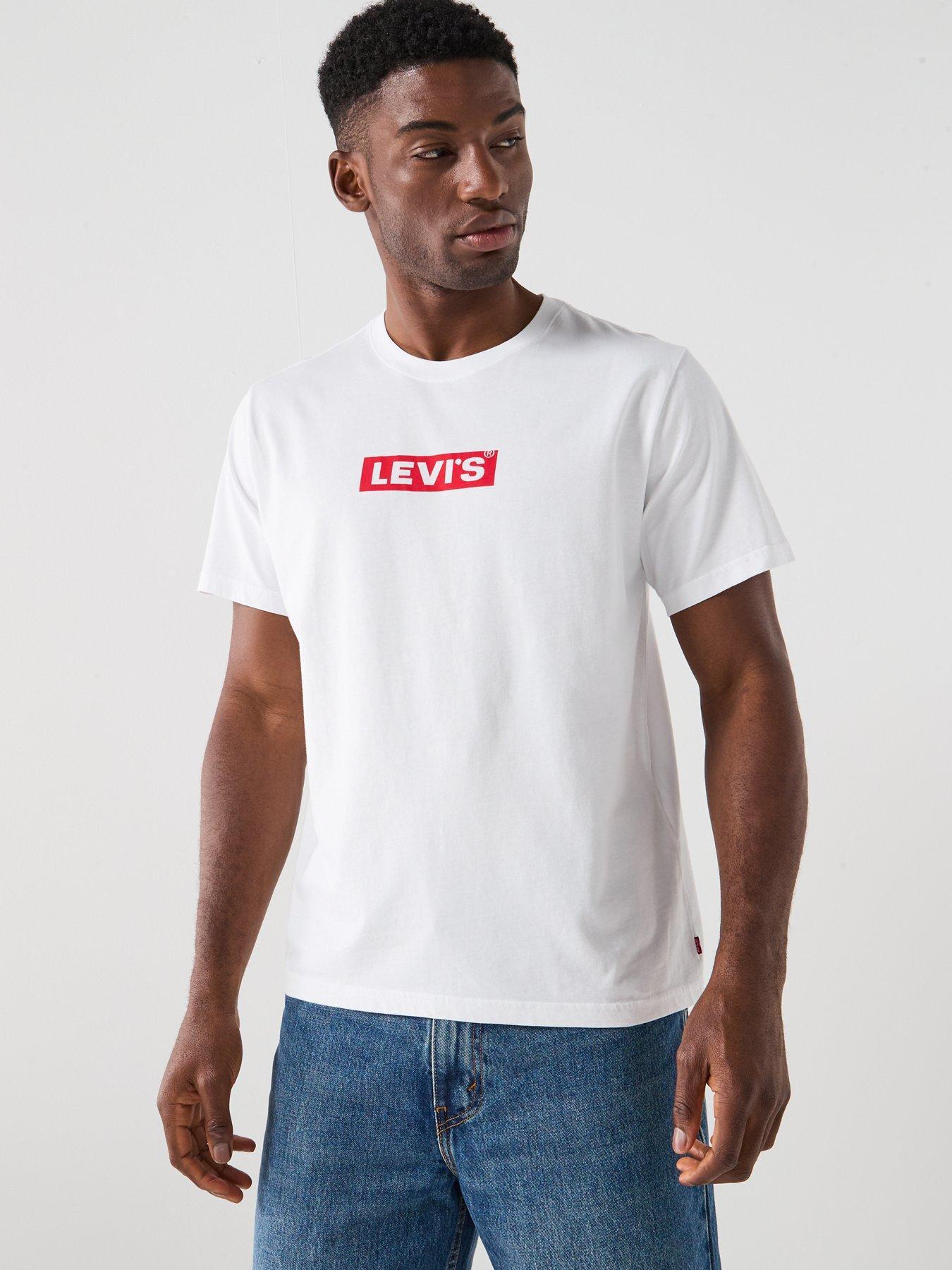 Levi's Relaxed Fit Logo Short Sleeve T-Shirt- White | Very