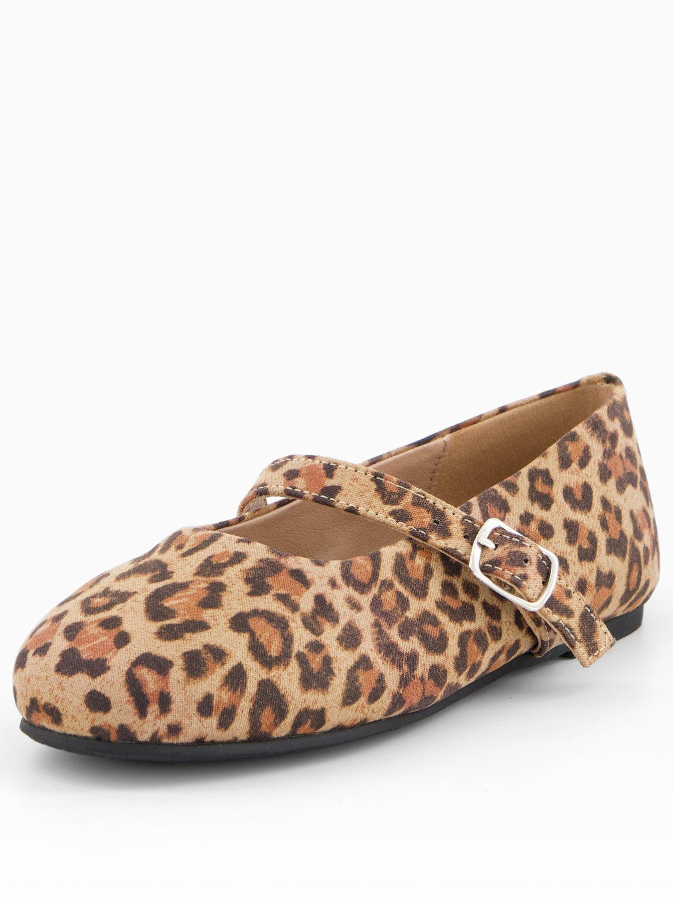 The Very Collection Ballet Leopard Shoe - Brown | Very