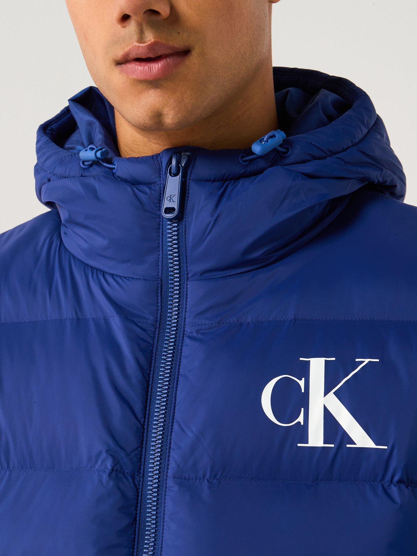 Calvin Klein Jeans Nylon Monogram Quilted Jacket - Blue | Very