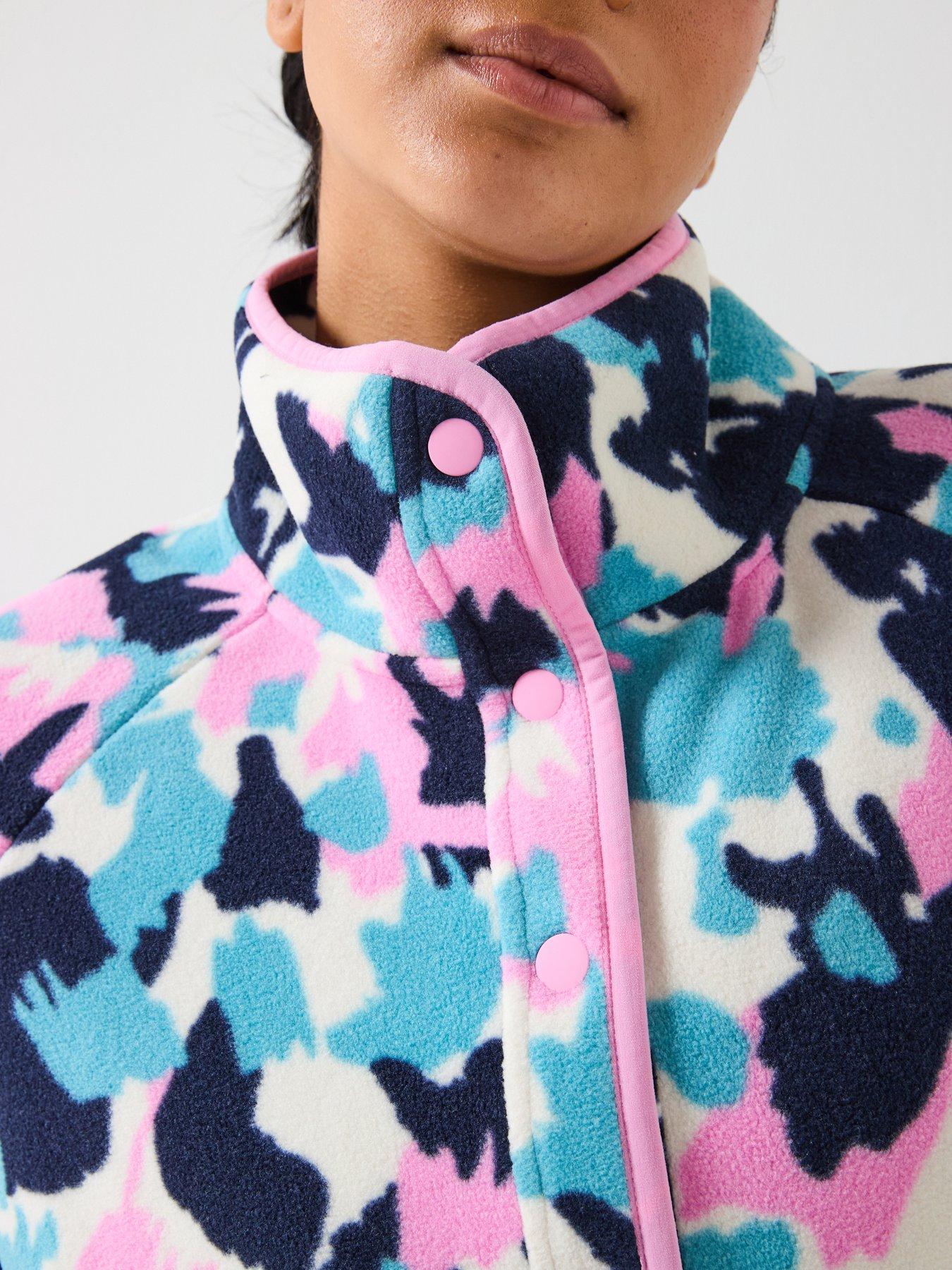 Gym + Coffee Womens Training Snap Polar Fleece - Pink | Very