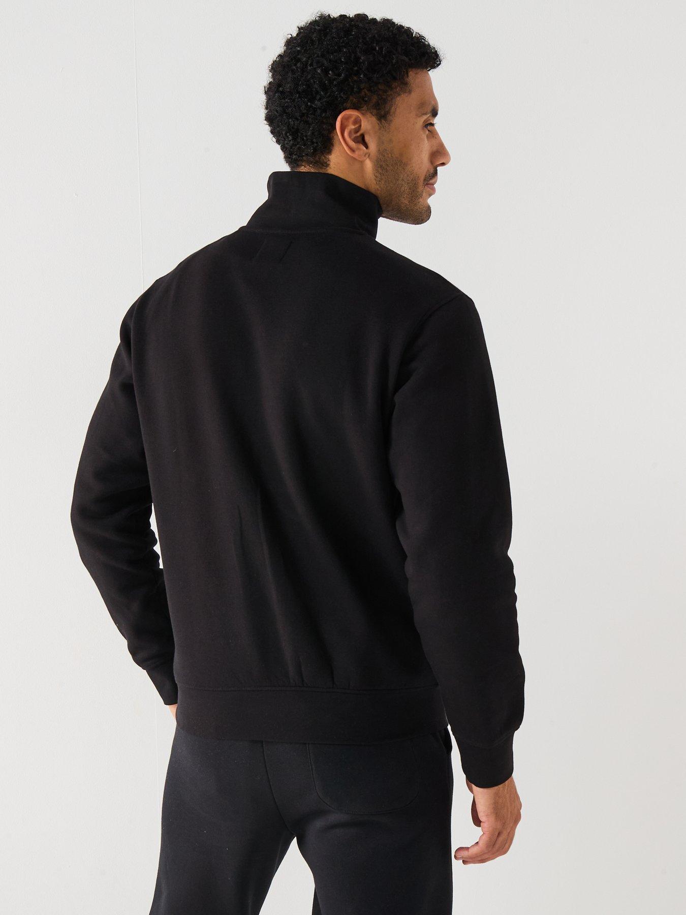 Jack & Jones Soho JJ Studios 1/4 Zip Sweat - Black | Very