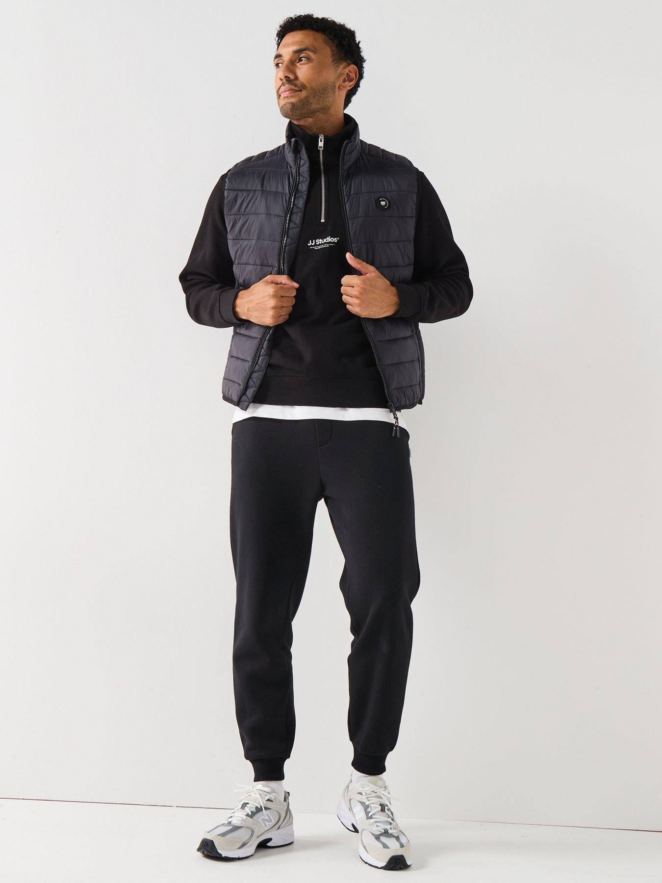 Jack & Jones Soho JJ Studios 1/4 Zip Sweat - Black | Very
