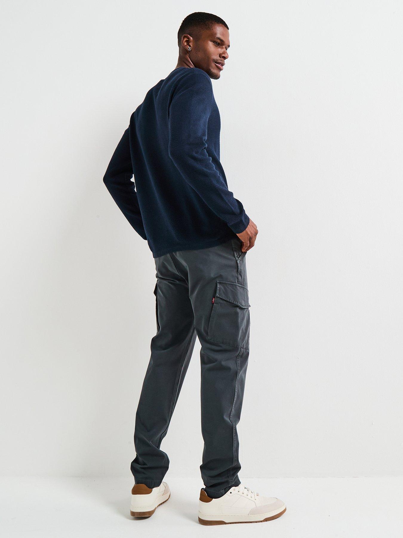 Jack & Jones George Textured Crew Knitted Jumper - Navy | Very