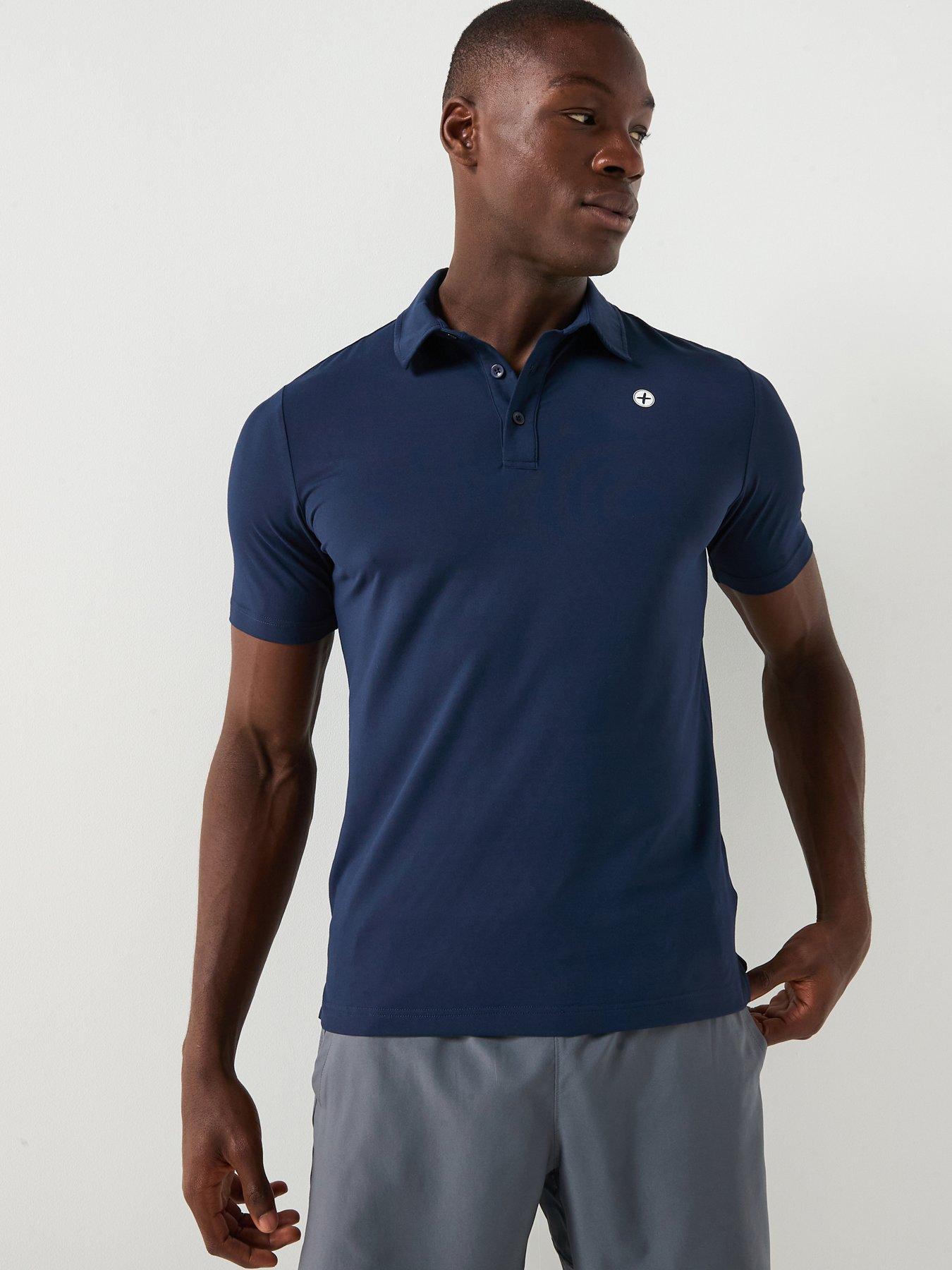 Gym + Coffee Mens Training Polo - Navy | Very