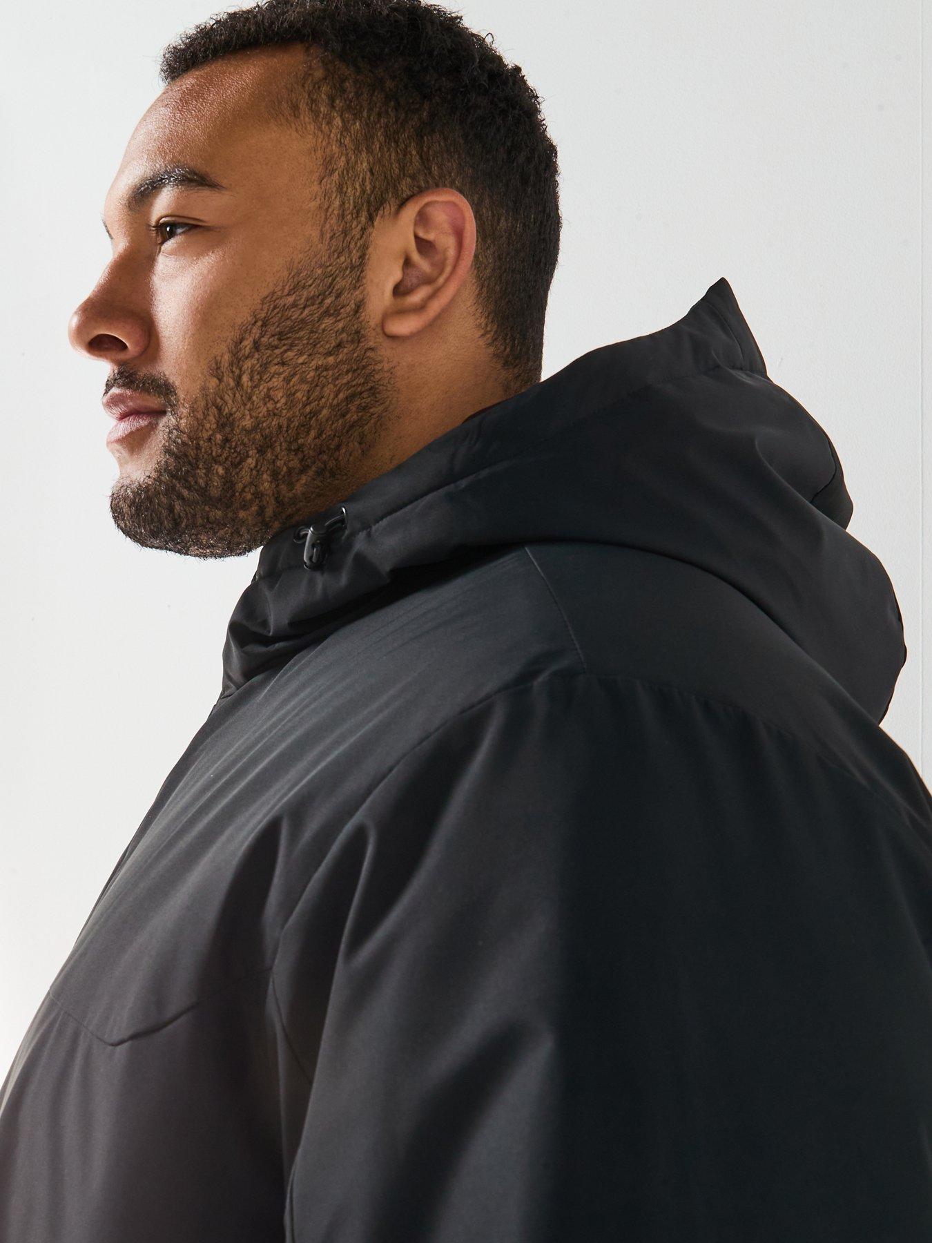 Jack & Jones Brandon Plus Size Transitional Hooded Padded - Black | Very