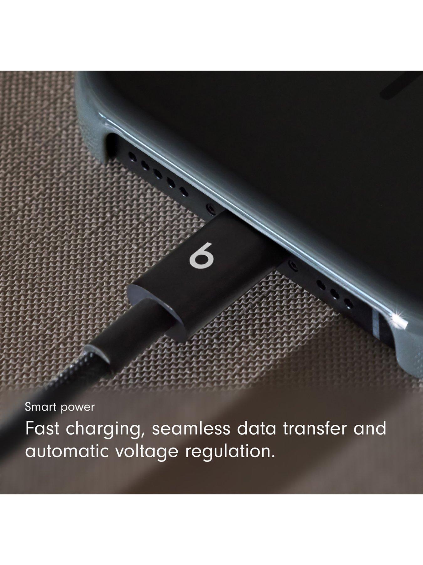 Beats USB-C to USB-C Woven Short Cable (20 cm) - Bolt Black | Very