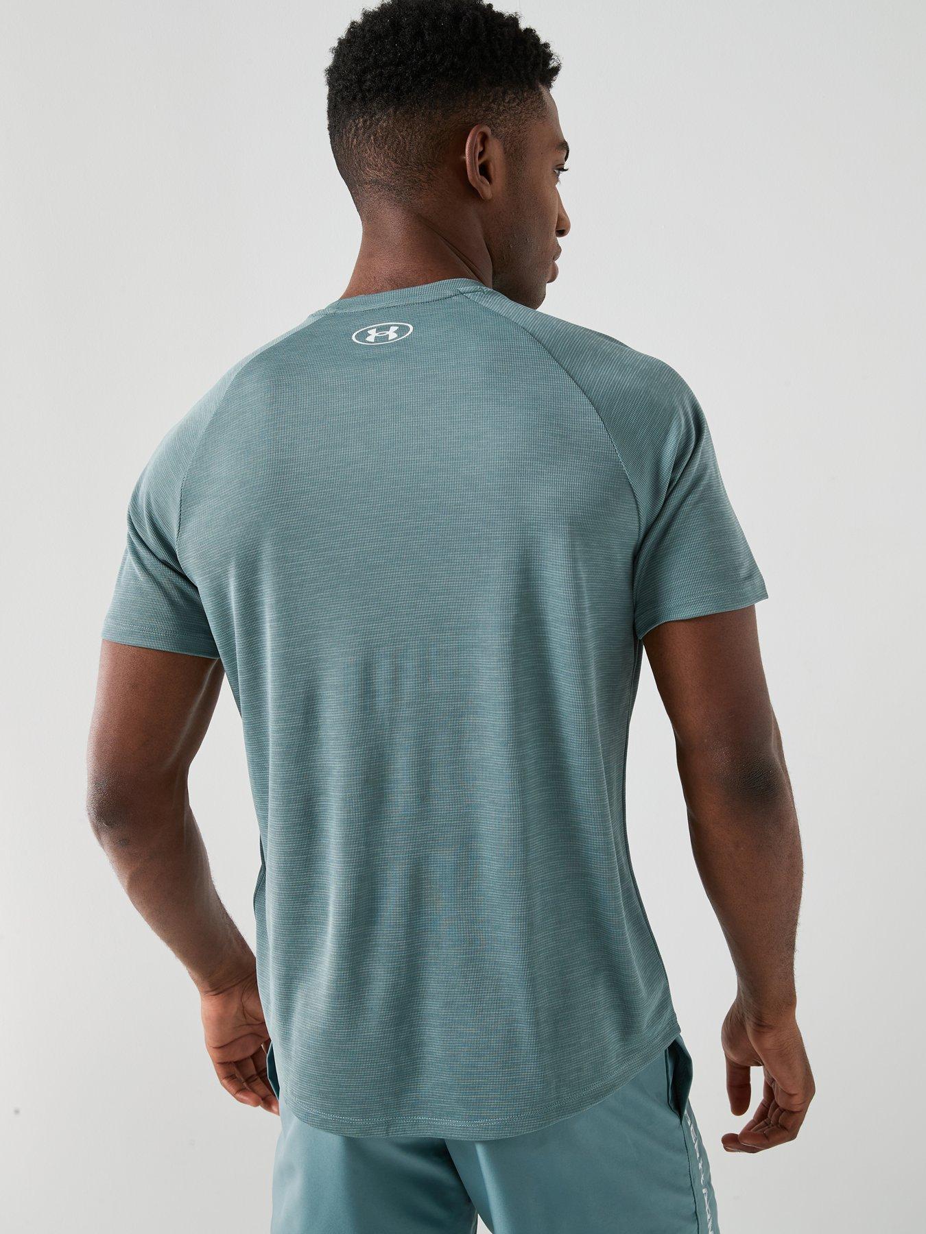 UNDER ARMOUR Mens Training Tech Textured T-Shirt - Green | Very