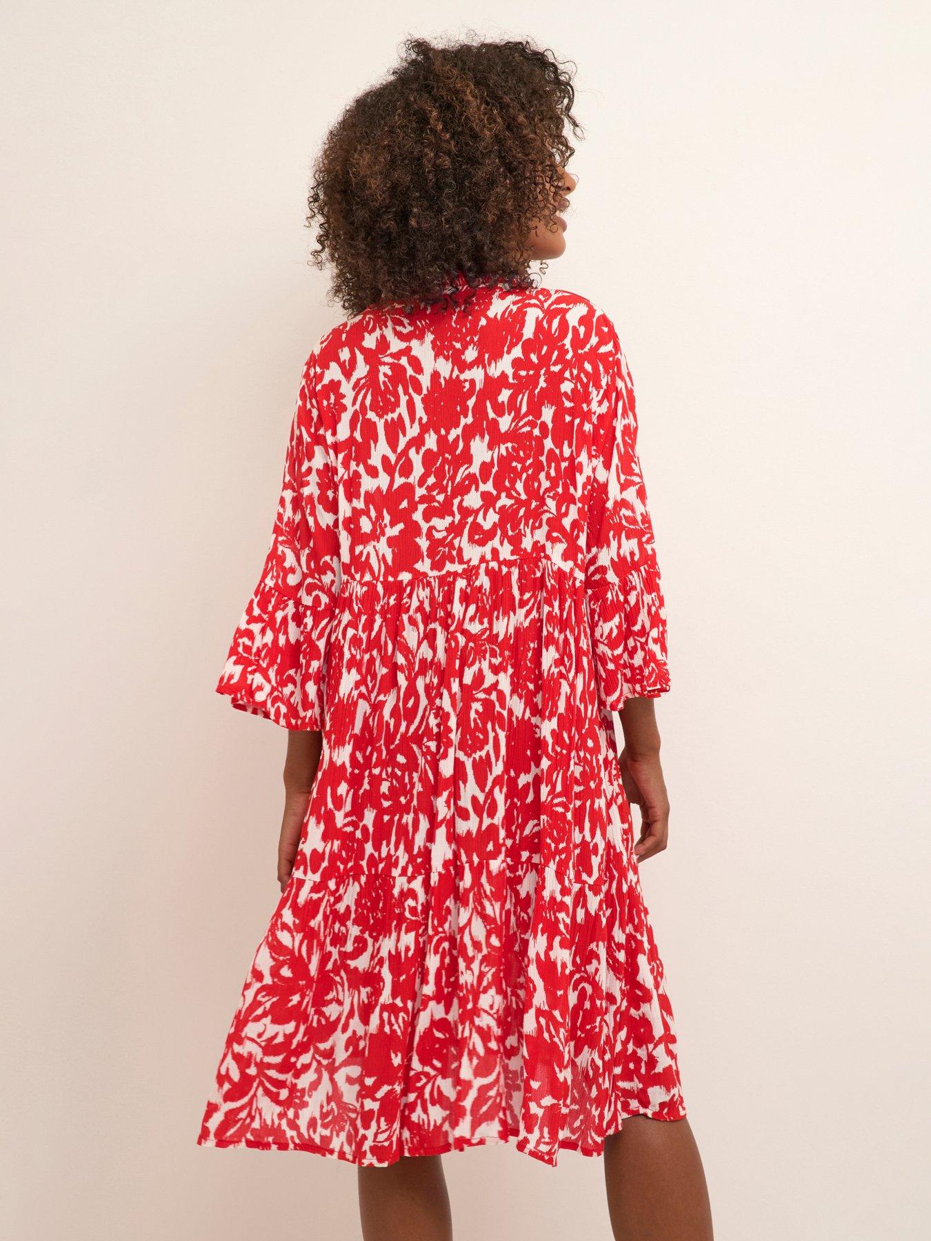 Kaffe Ellen Amber Dress - Red | Very