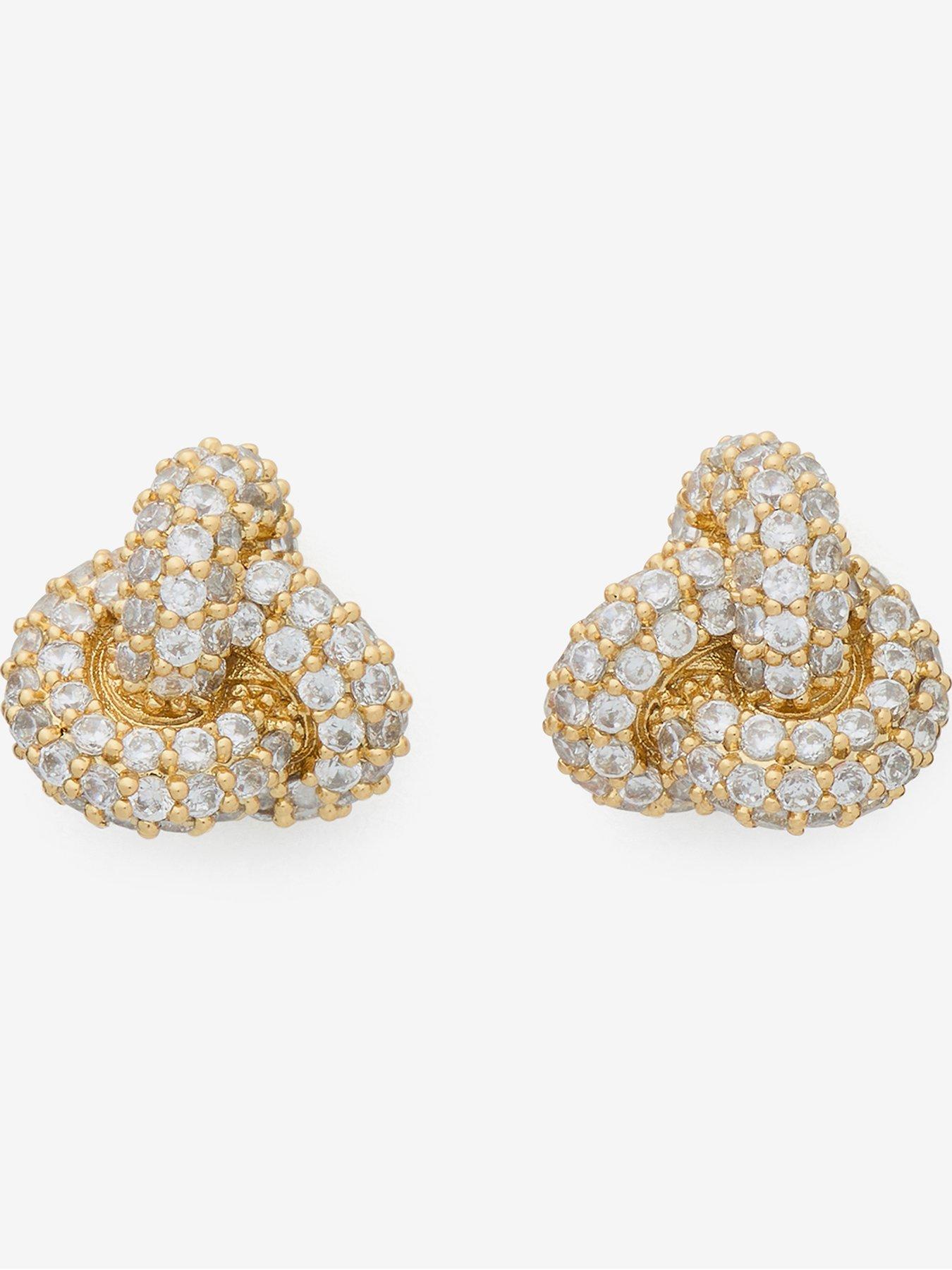 Kate Spade New York Double Knot Pave Studs - Gold | Very