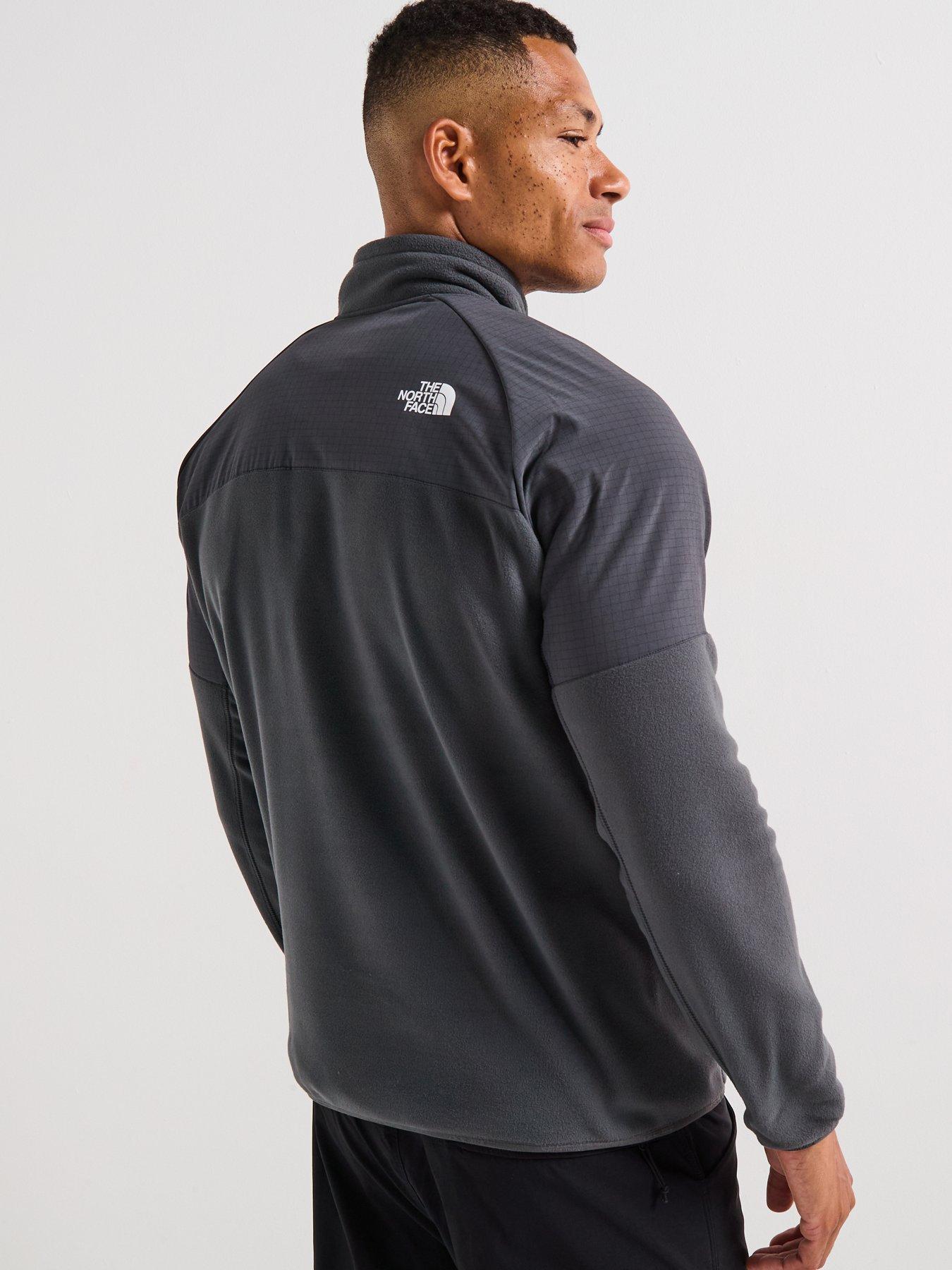 The North Face Mens Glacier Heavyweight 1/2 Zip Top - Grey | Very