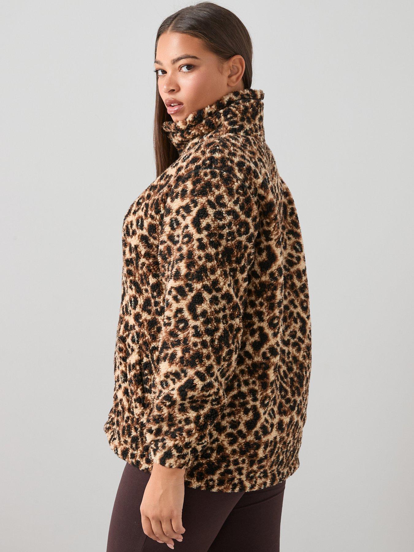 The Very Collection Curve Animal Print Fleece Jacket | Very