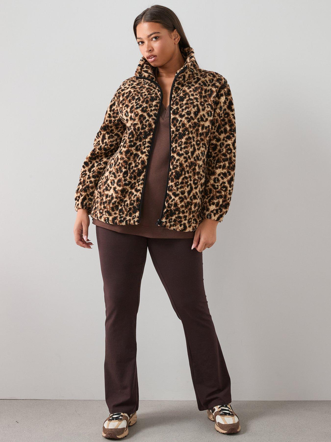 The Very Collection Curve Animal Print Fleece Jacket | Very