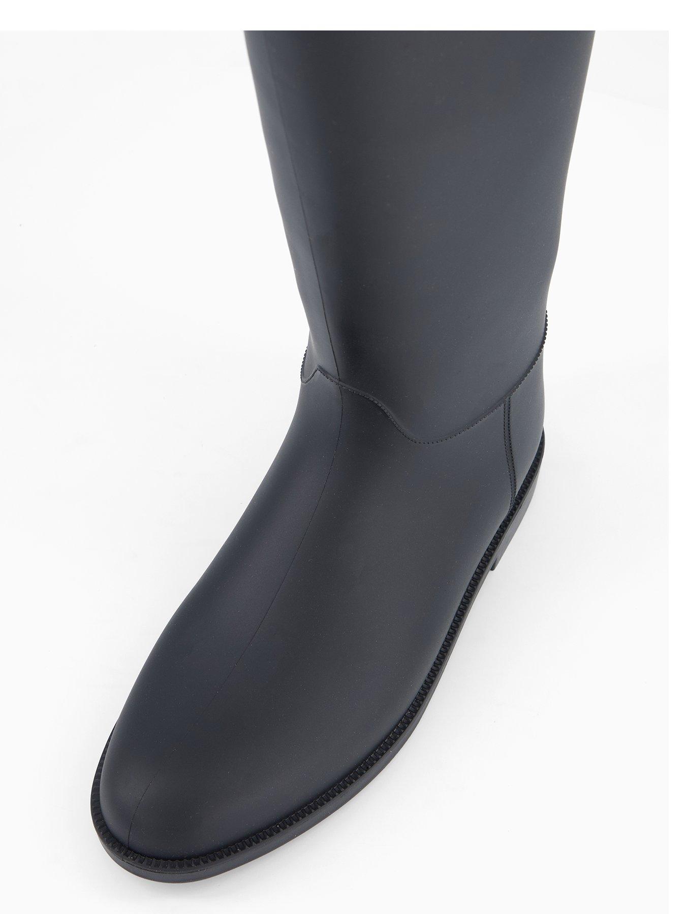 Elle Sport Knee High Riding Wellington Boot - Black | Very