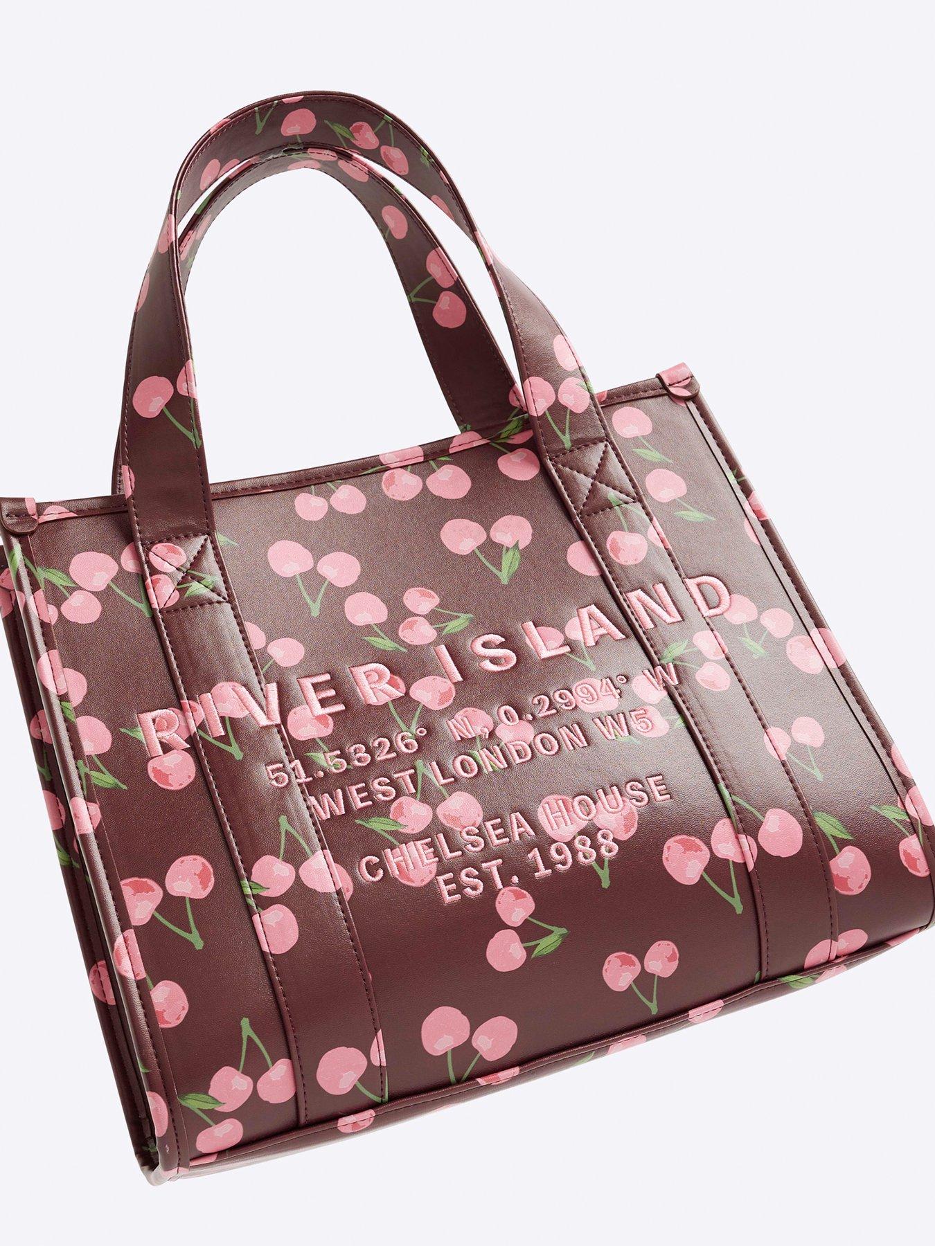 River Island Medium Cherry Debossed Tote Bag - Red | Very