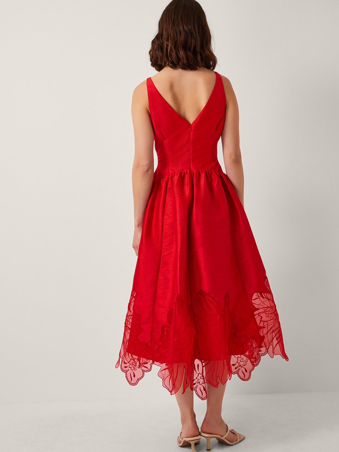 Monsoon Frida Cutwork Dress - Red | Very