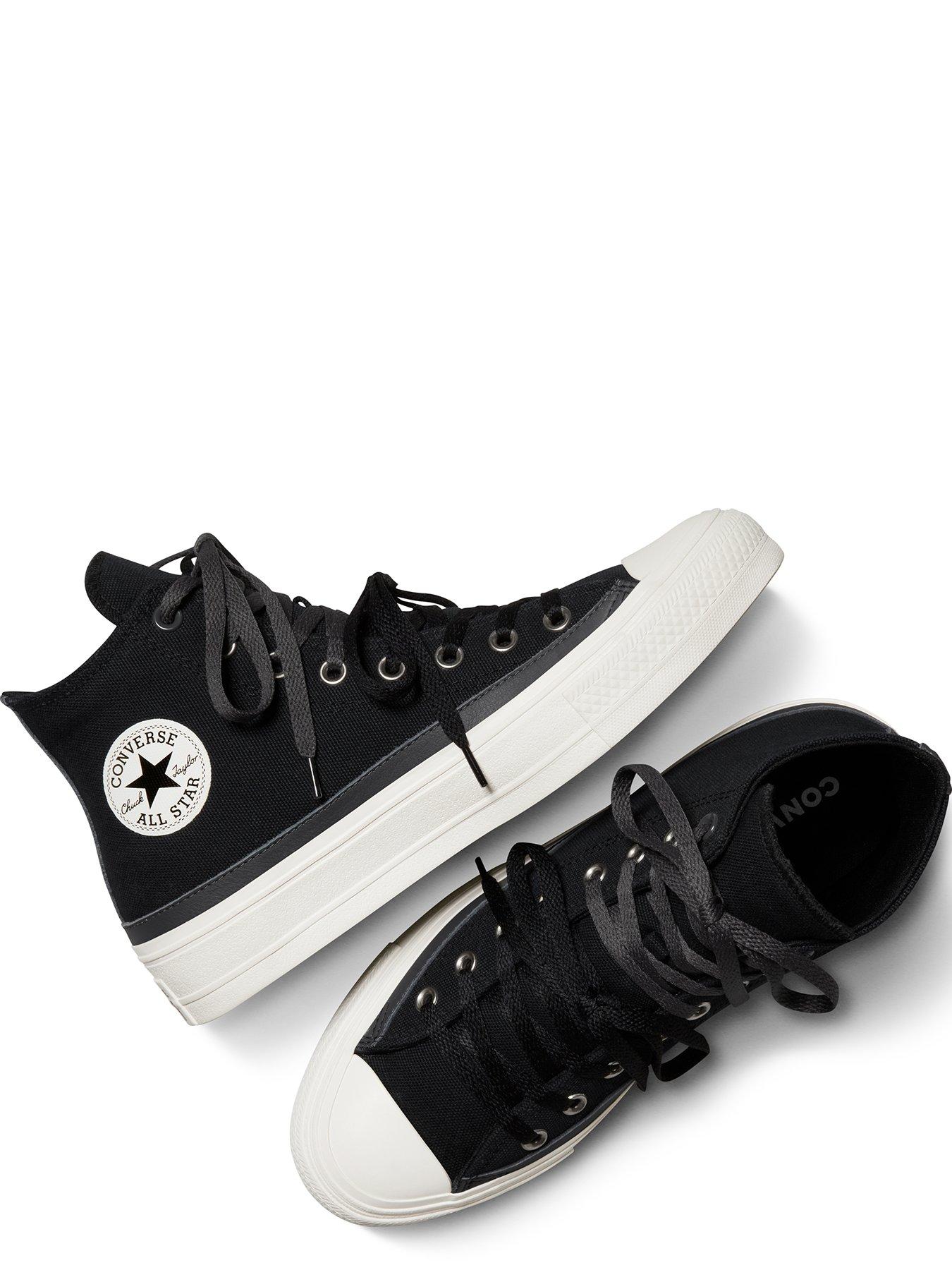 Converse Mens Chuck Taylor All Star Wide Hi - Black | Very