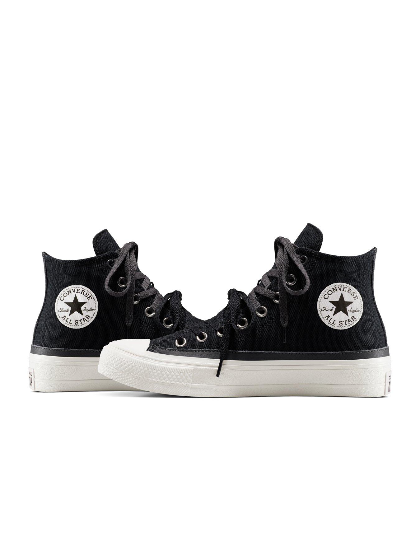 Converse Mens Chuck Taylor All Star Wide Hi - Black | Very