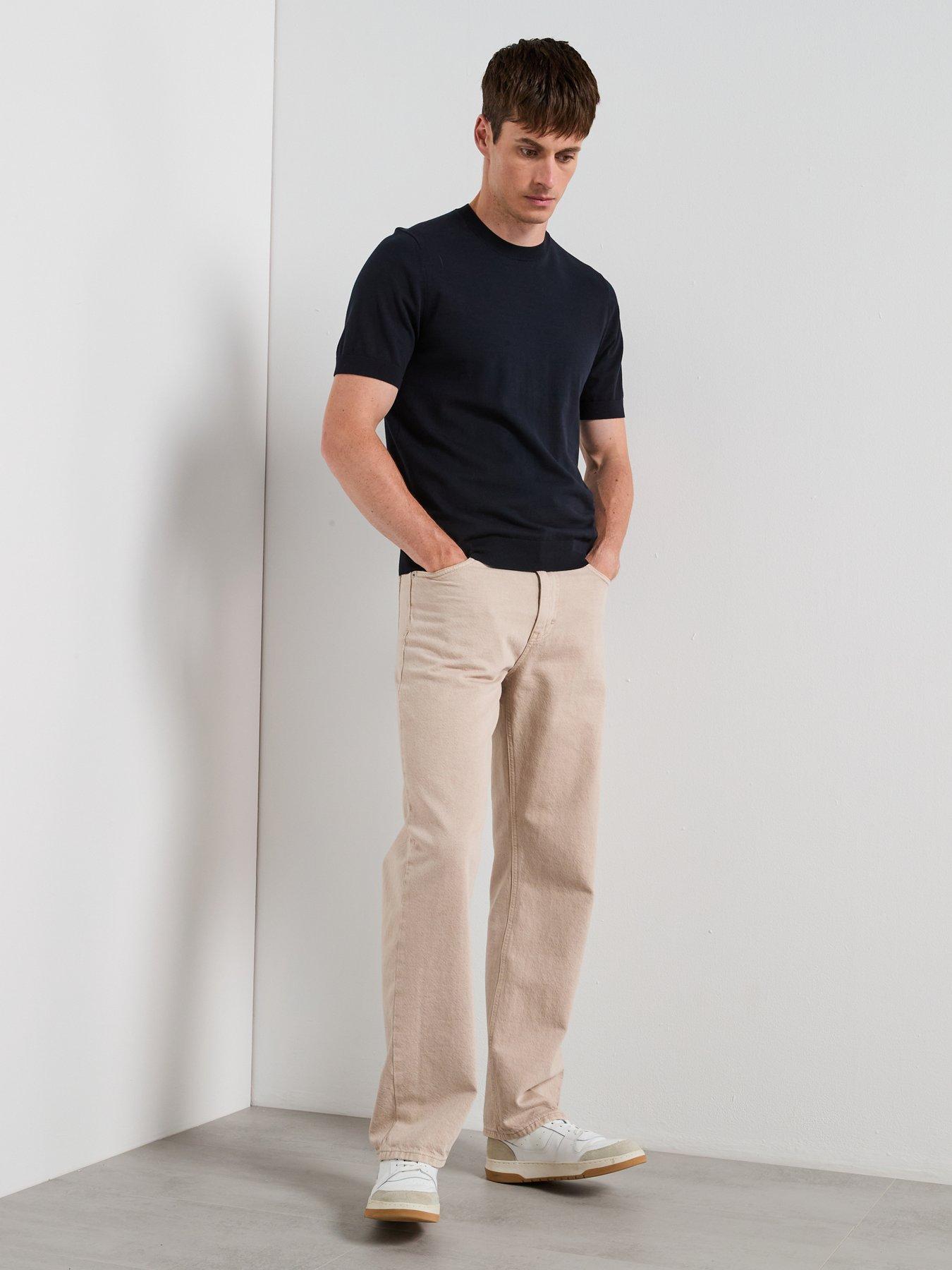 Mango Arraona Knitted T-Shirt - Navy | Very