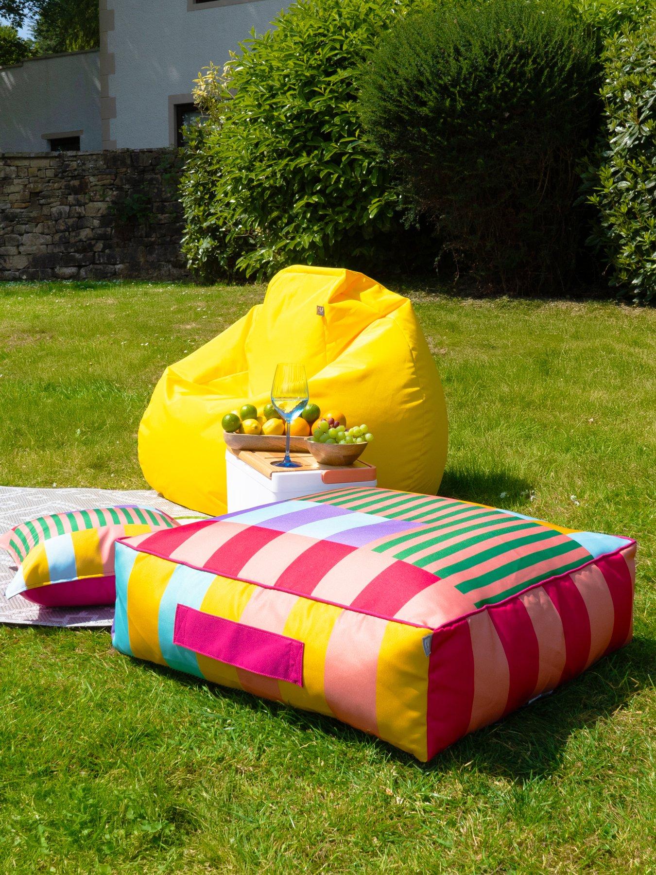 rucomfy Adult Indoor/outdoor Square Box Floor Cushion - Colourful Block ...