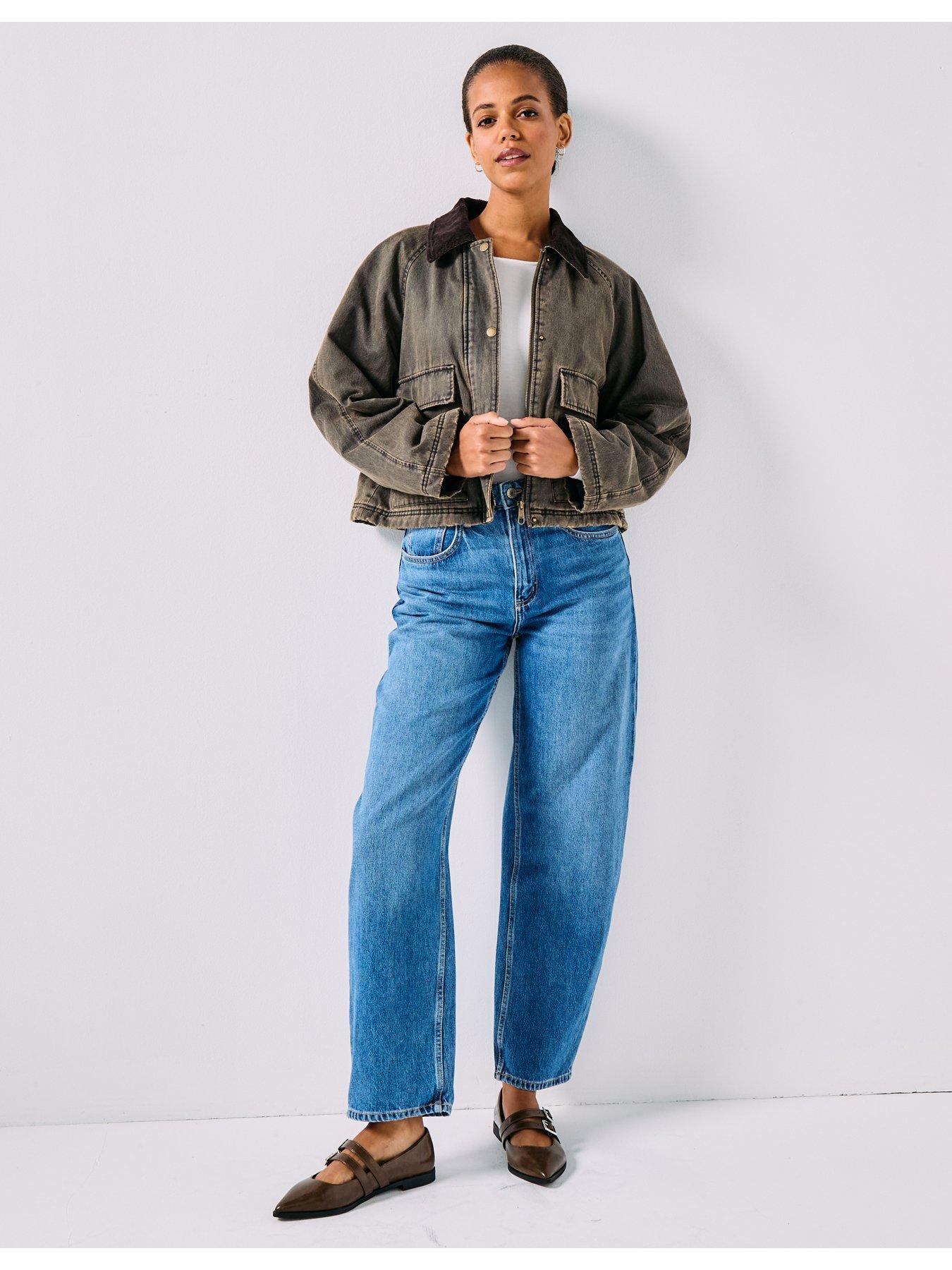 Only Janet Short Trucker Jacket - Brown | Very